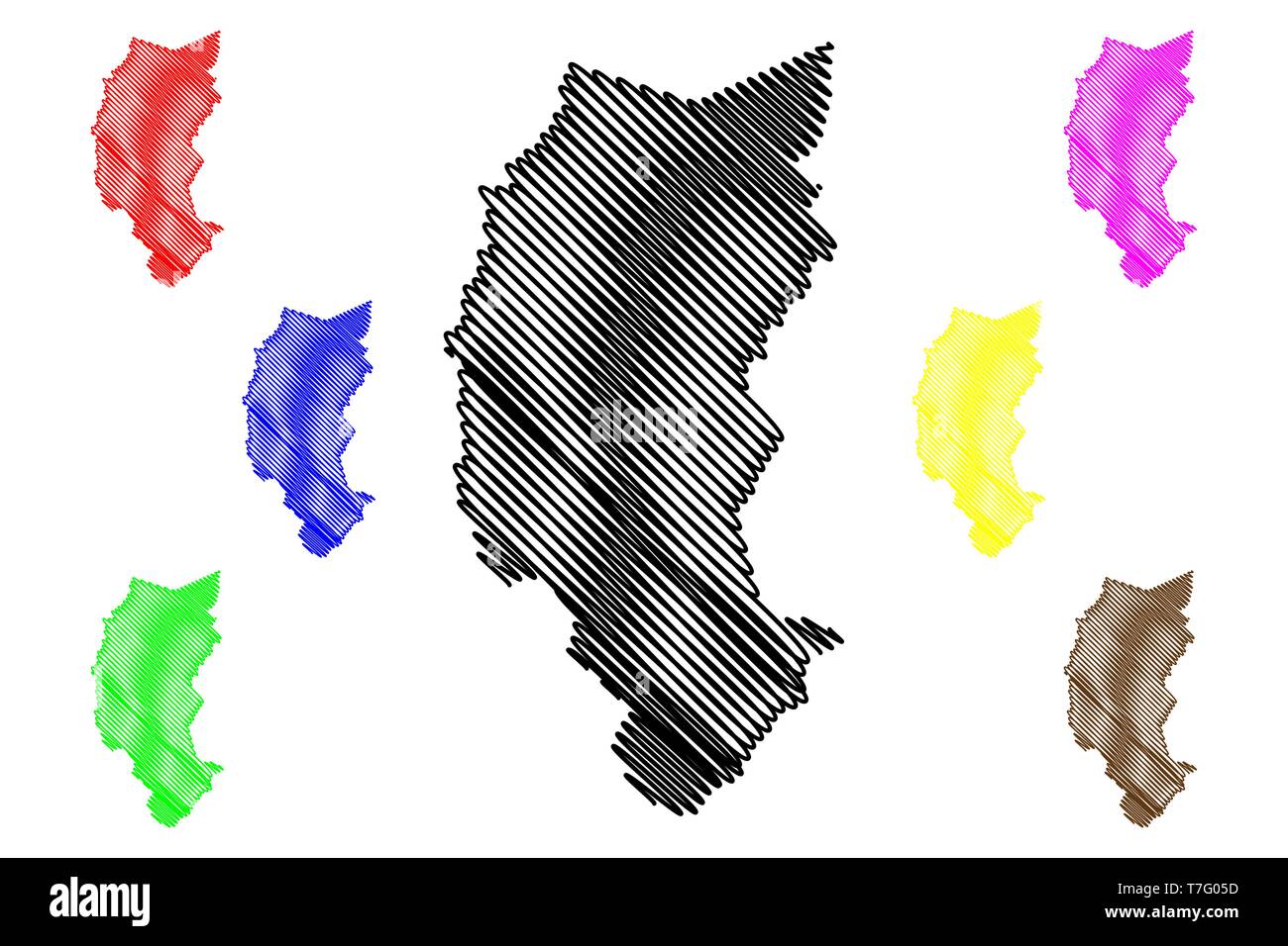 Department of Puno (Republic of Peru, Regions of Peru) map vector ...