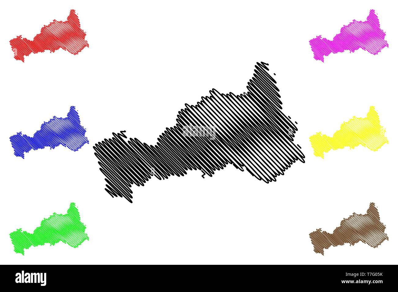 Department of Pasco (Republic of Peru, Regions of Peru) map vector ...