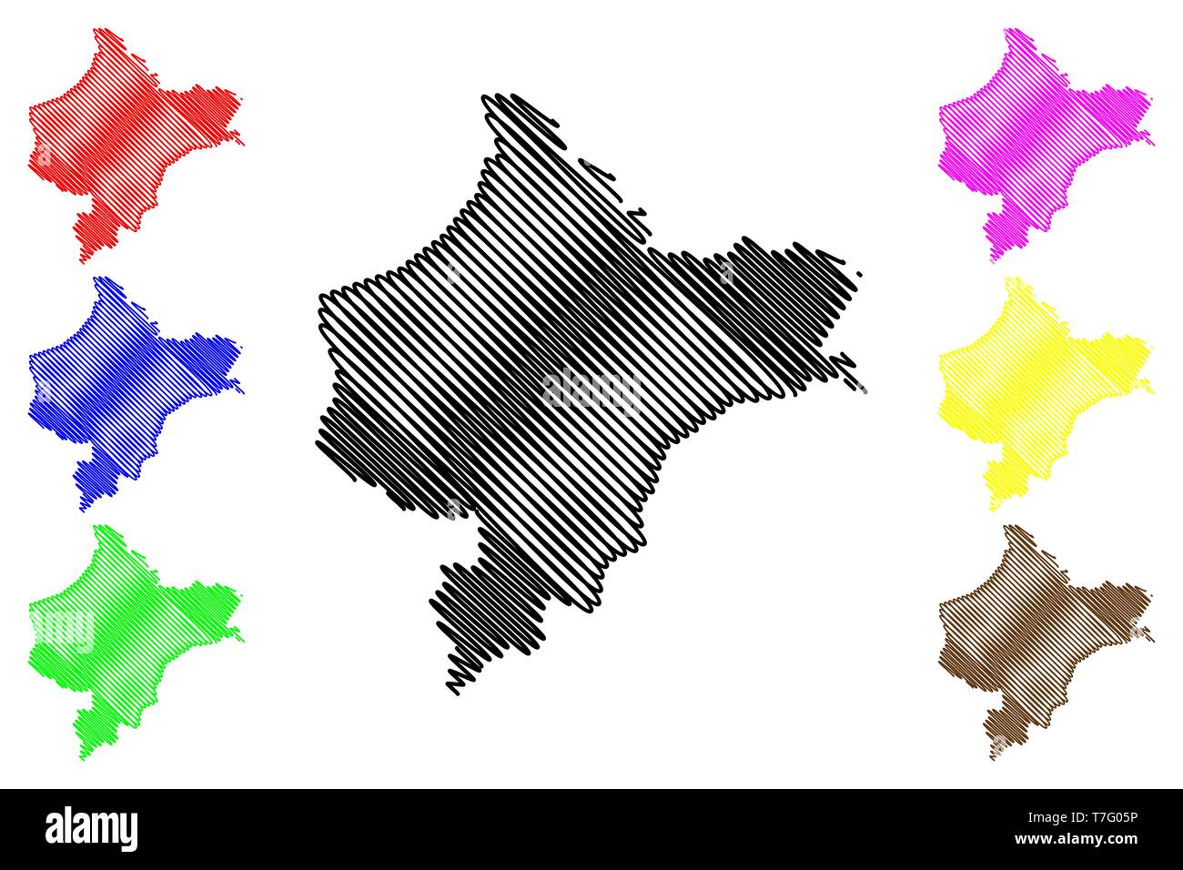 Department of Loreto (Republic of Peru, Regions of Peru) map vector ...