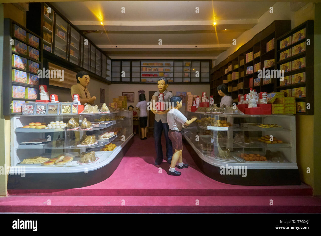 A diorama depicting a traditional candy and sweet store at the Golden ...