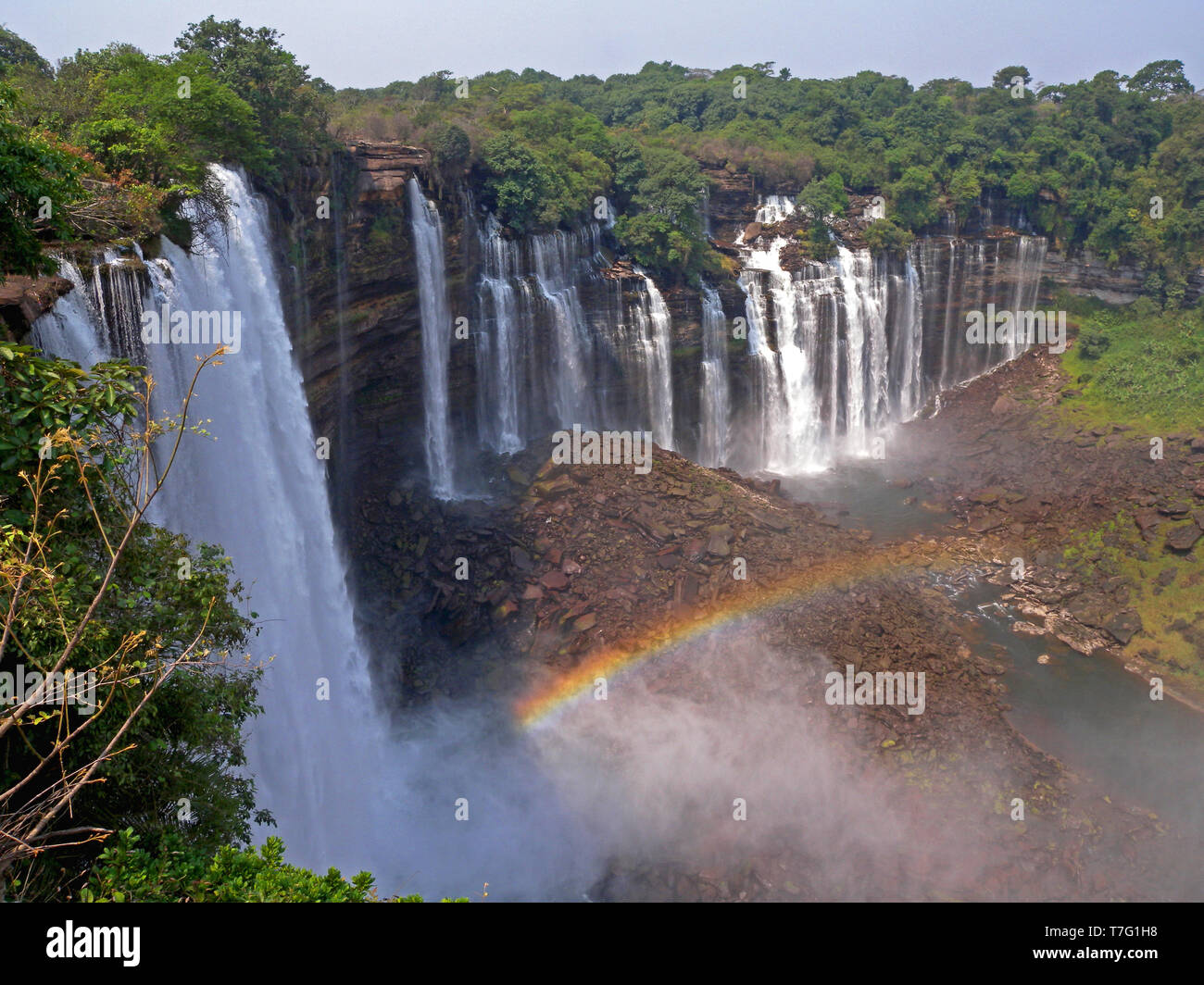 Calandula Falls near Kalandula, Malanje Province in Angola. Formerly known as the Duque de ...