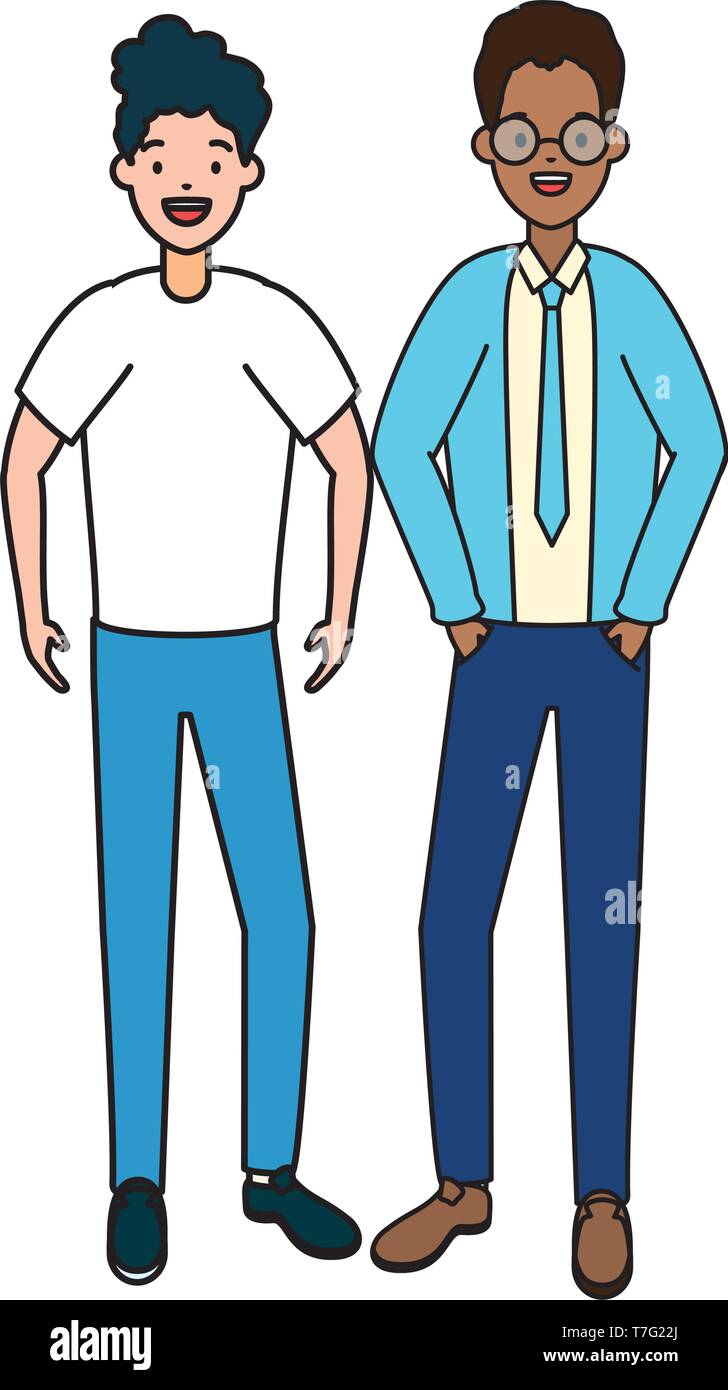 two men diversity characters Stock Vector Image & Art - Alamy