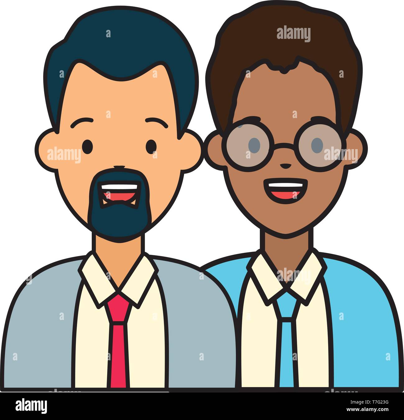 two men diversity characters Stock Vector Image & Art - Alamy