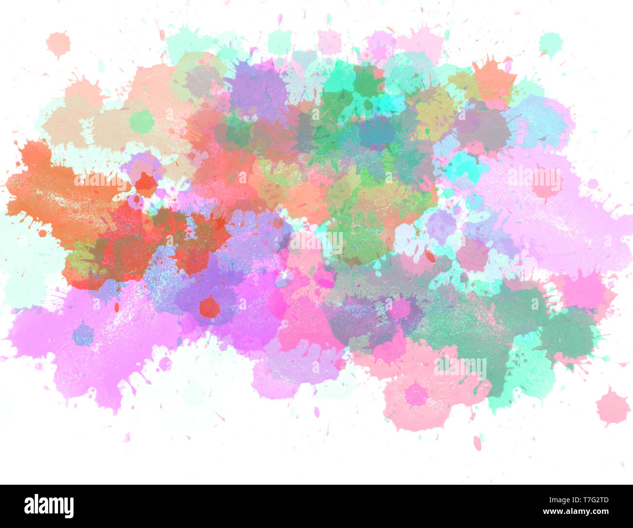 Abstract beautiful Colorful shape watercolor illustration painting ...