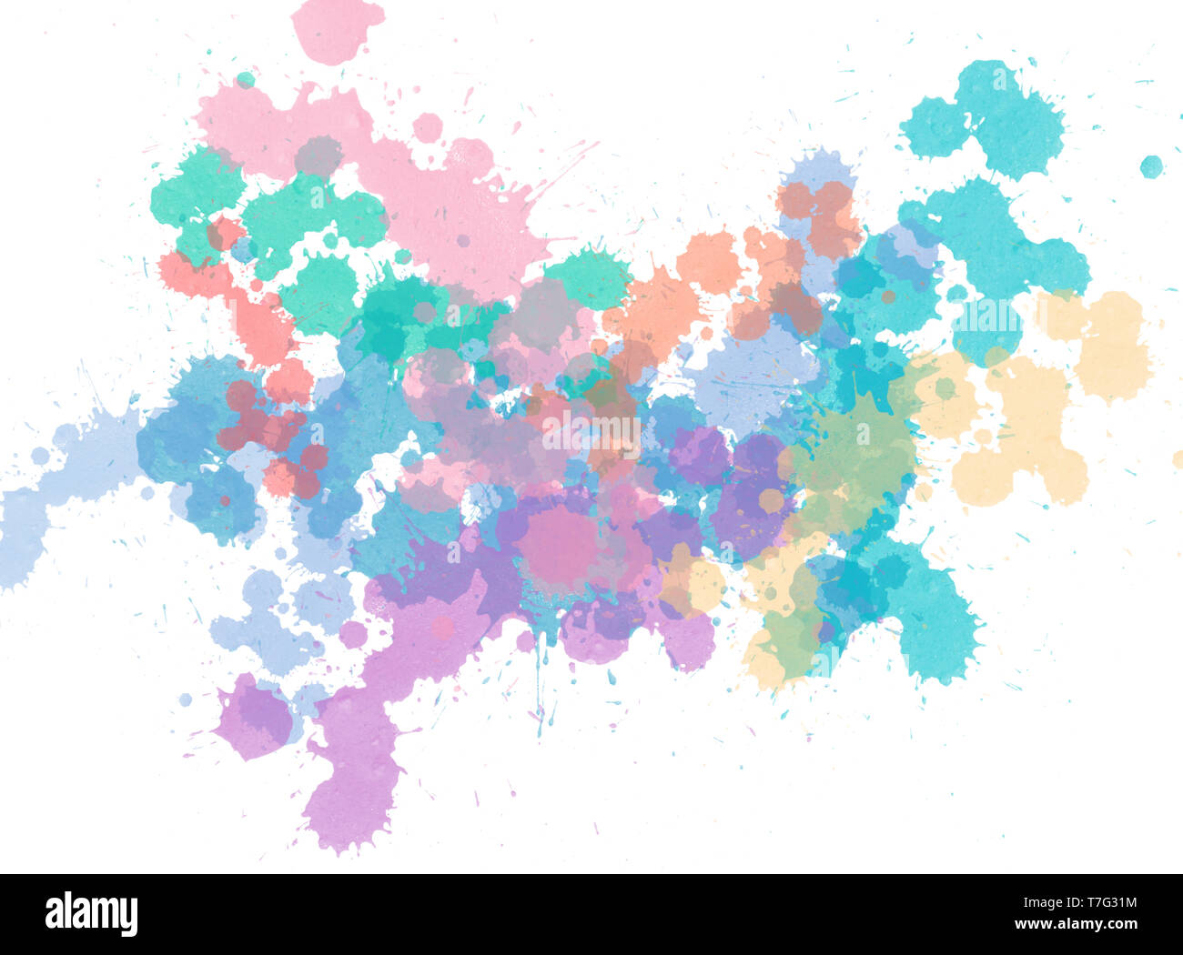 Abstract beautiful Colorful shape watercolor illustration painting ...