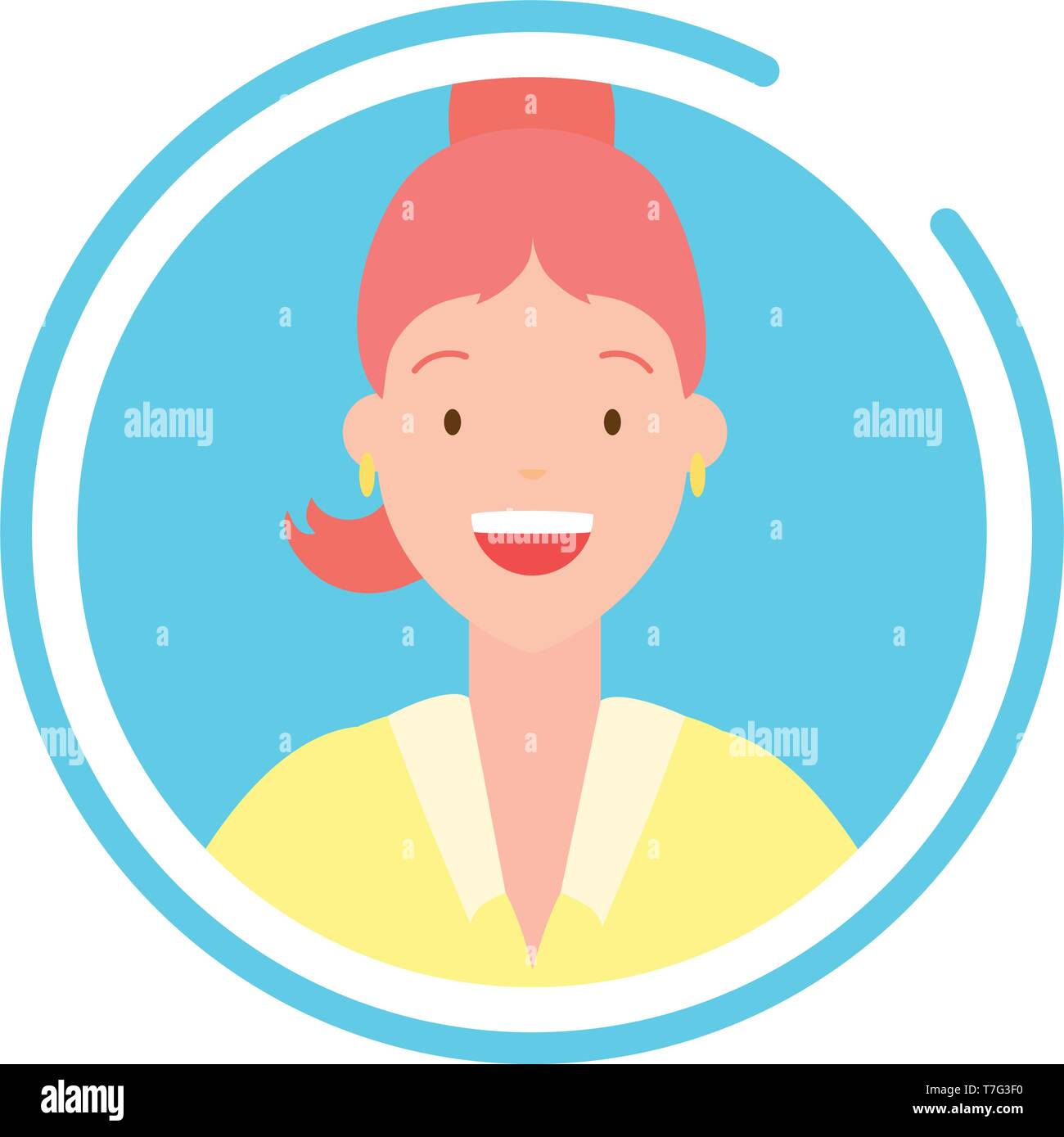 woman portrait round icon Stock Vector Image & Art - Alamy
