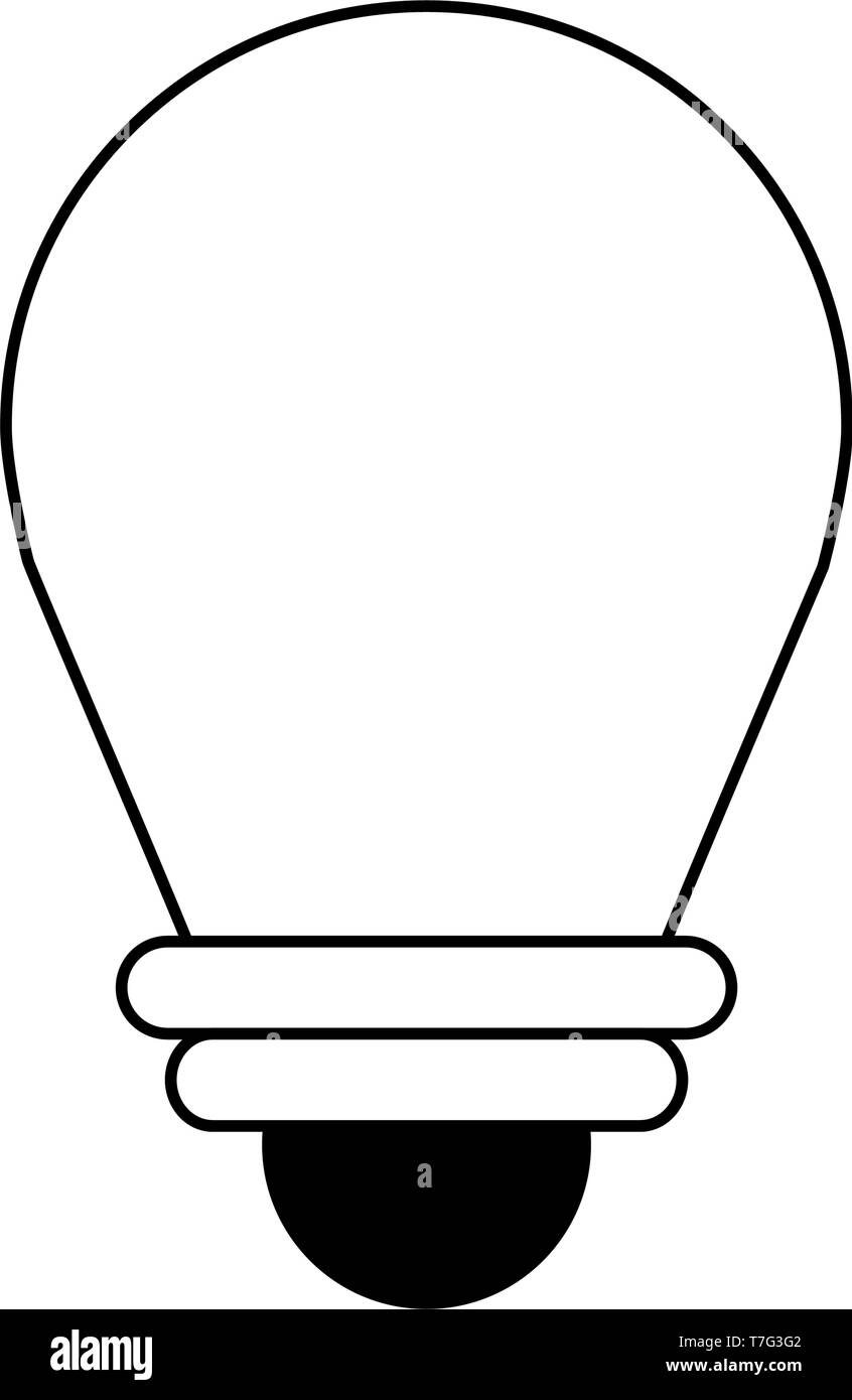 Bulb light symbol isolated black and white Stock Vector Image & Art - Alamy