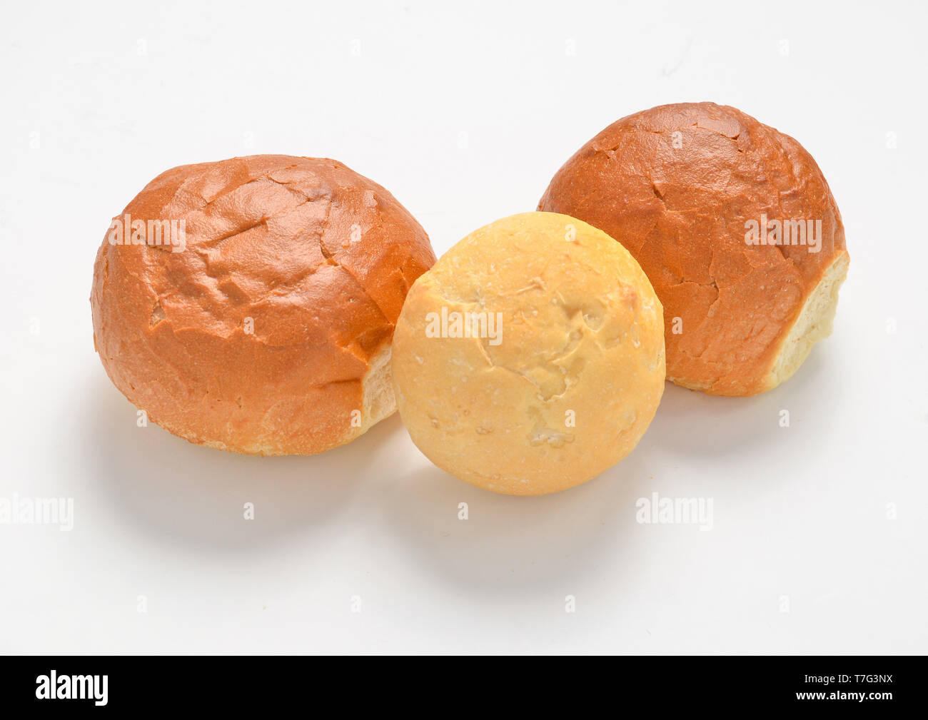Buns isolated on white background Stock Photo - Alamy