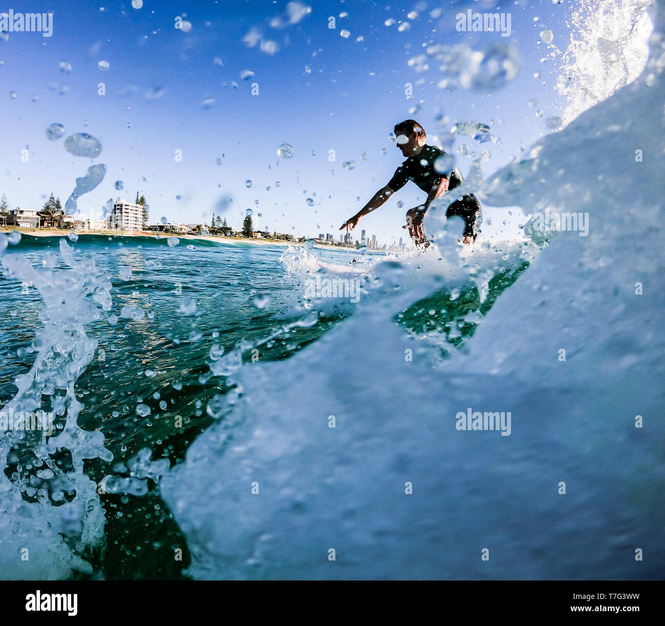 water shot of male surfer Stock Photo - Alamy