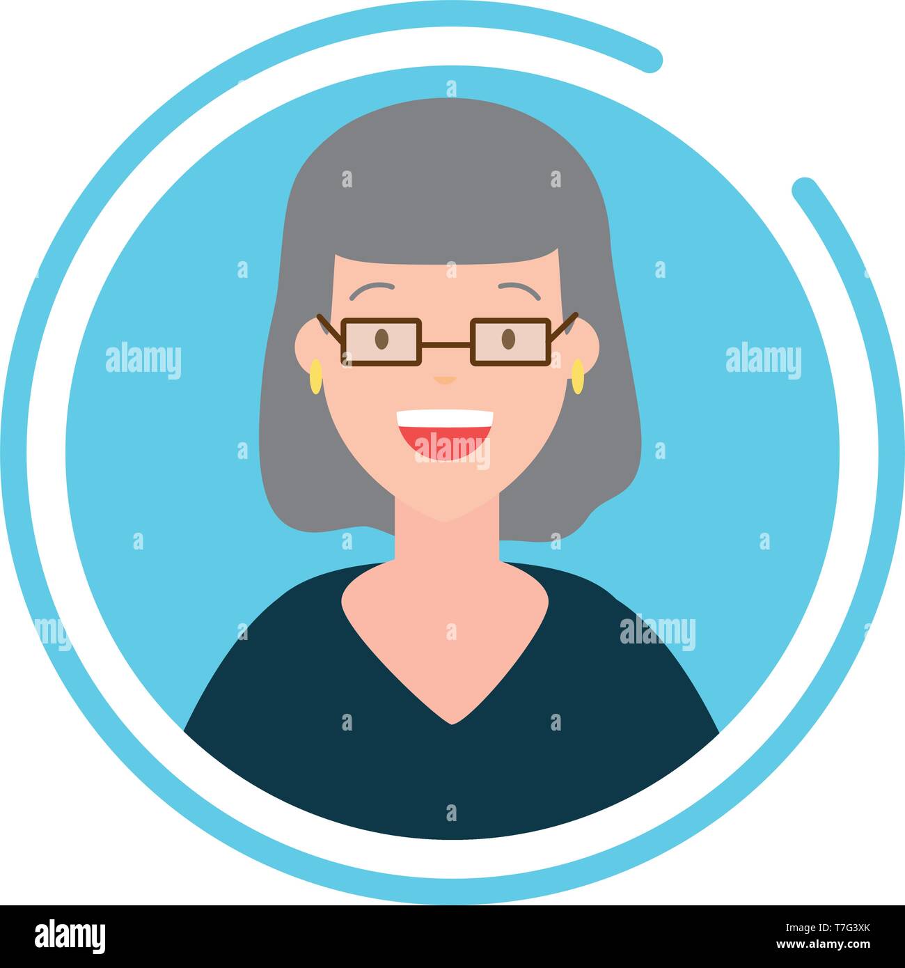 woman portrait round icon Stock Vector Image & Art - Alamy
