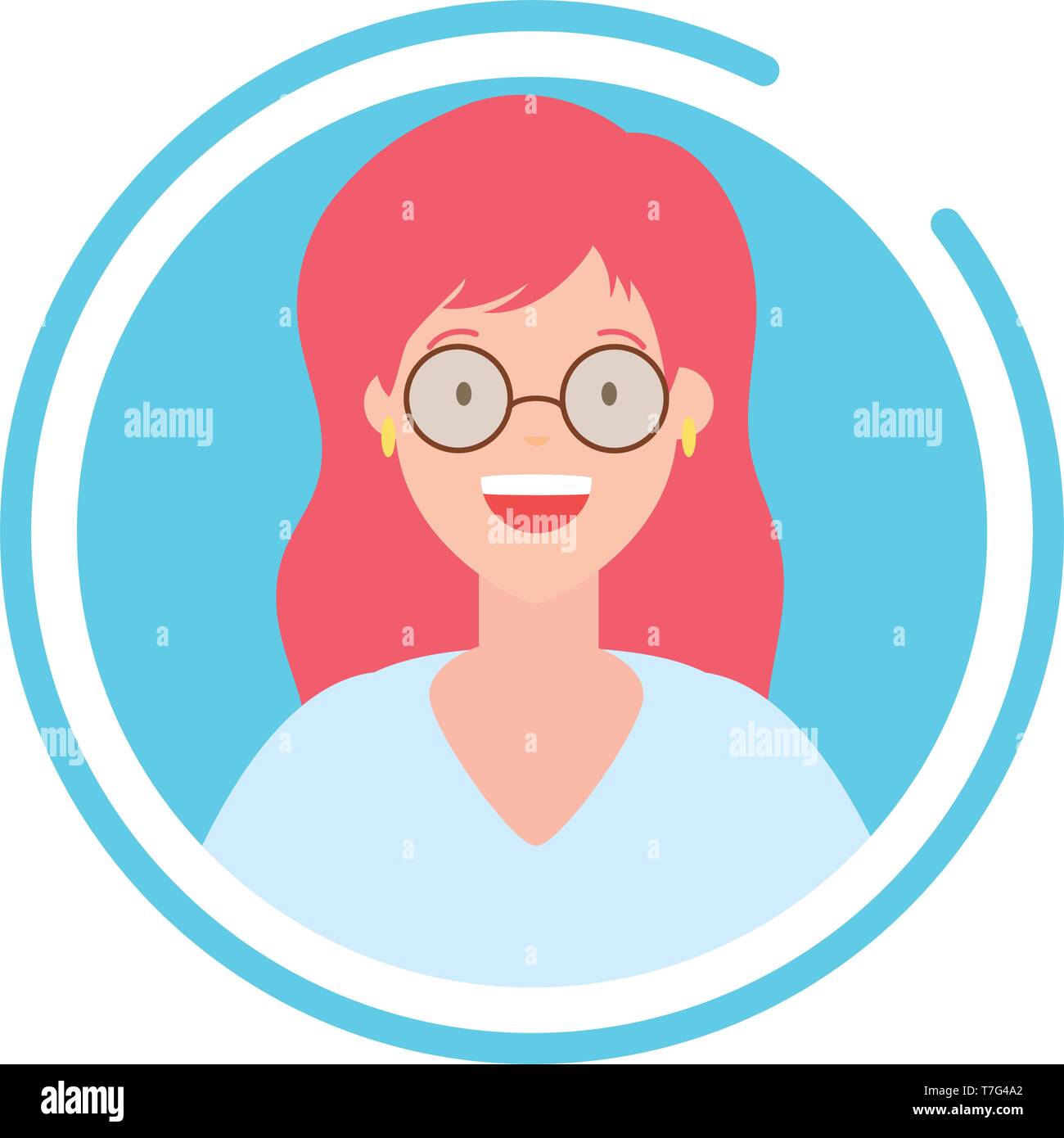 woman portrait round icon Stock Vector Image & Art - Alamy