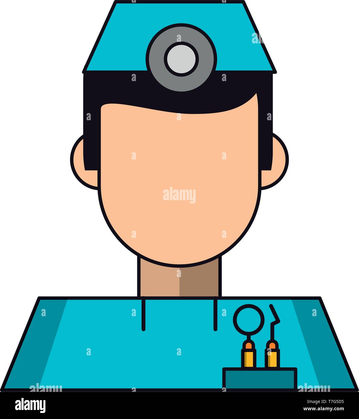 Dentist with tools avatar profile isolated Stock Vector Image & Art - Alamy