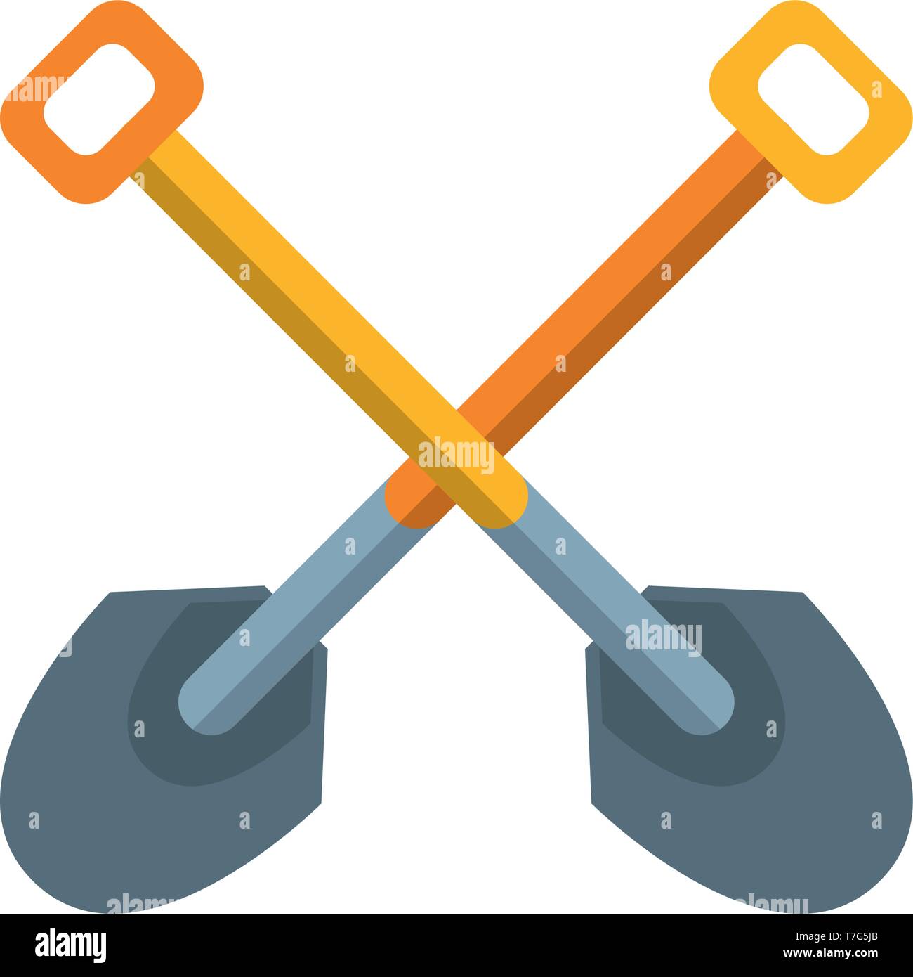 Shovels crossed symbol construction tool Stock Vector Image & Art - Alamy