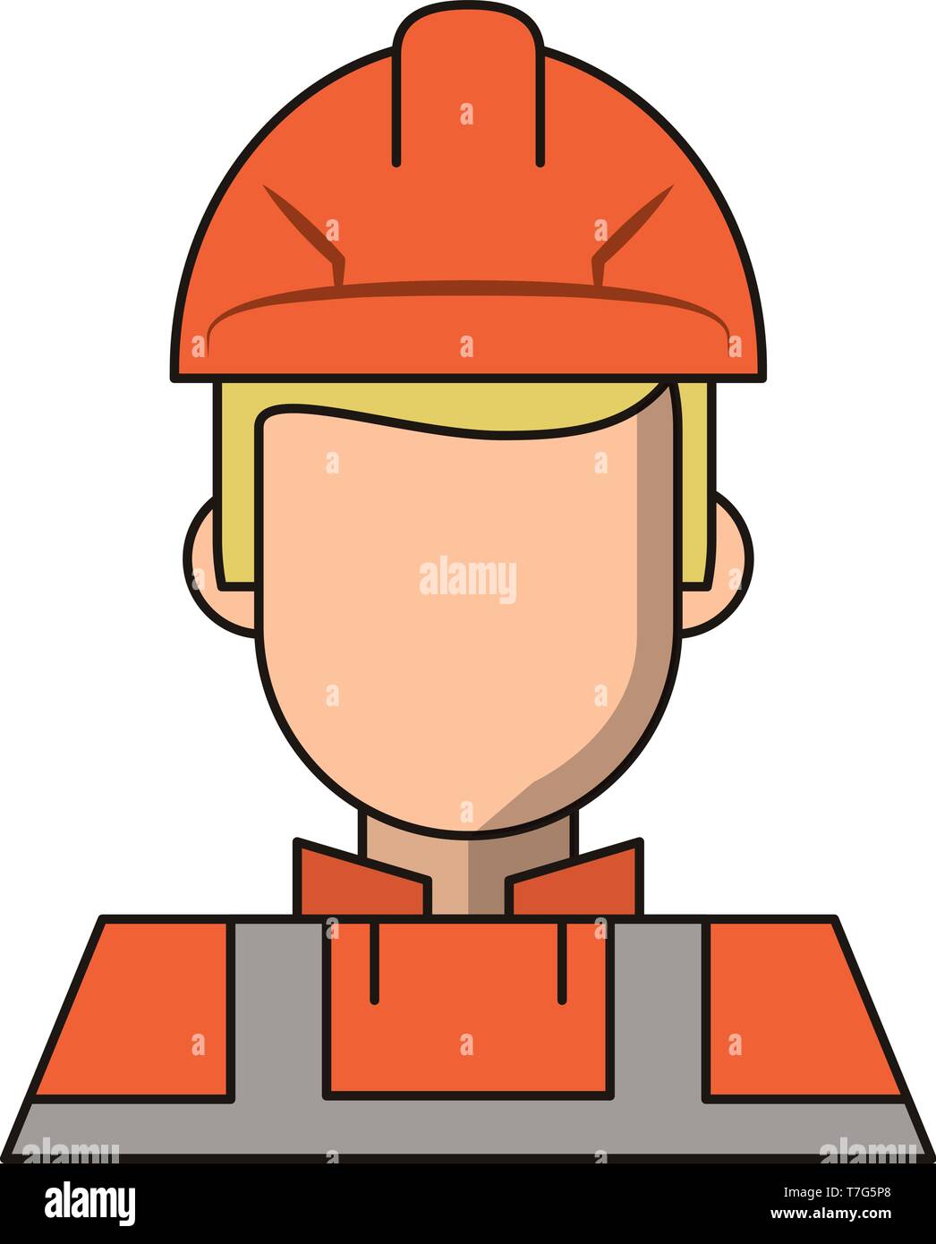 Worker with helmet and vest profile avatar Stock Vector Image & Art - Alamy