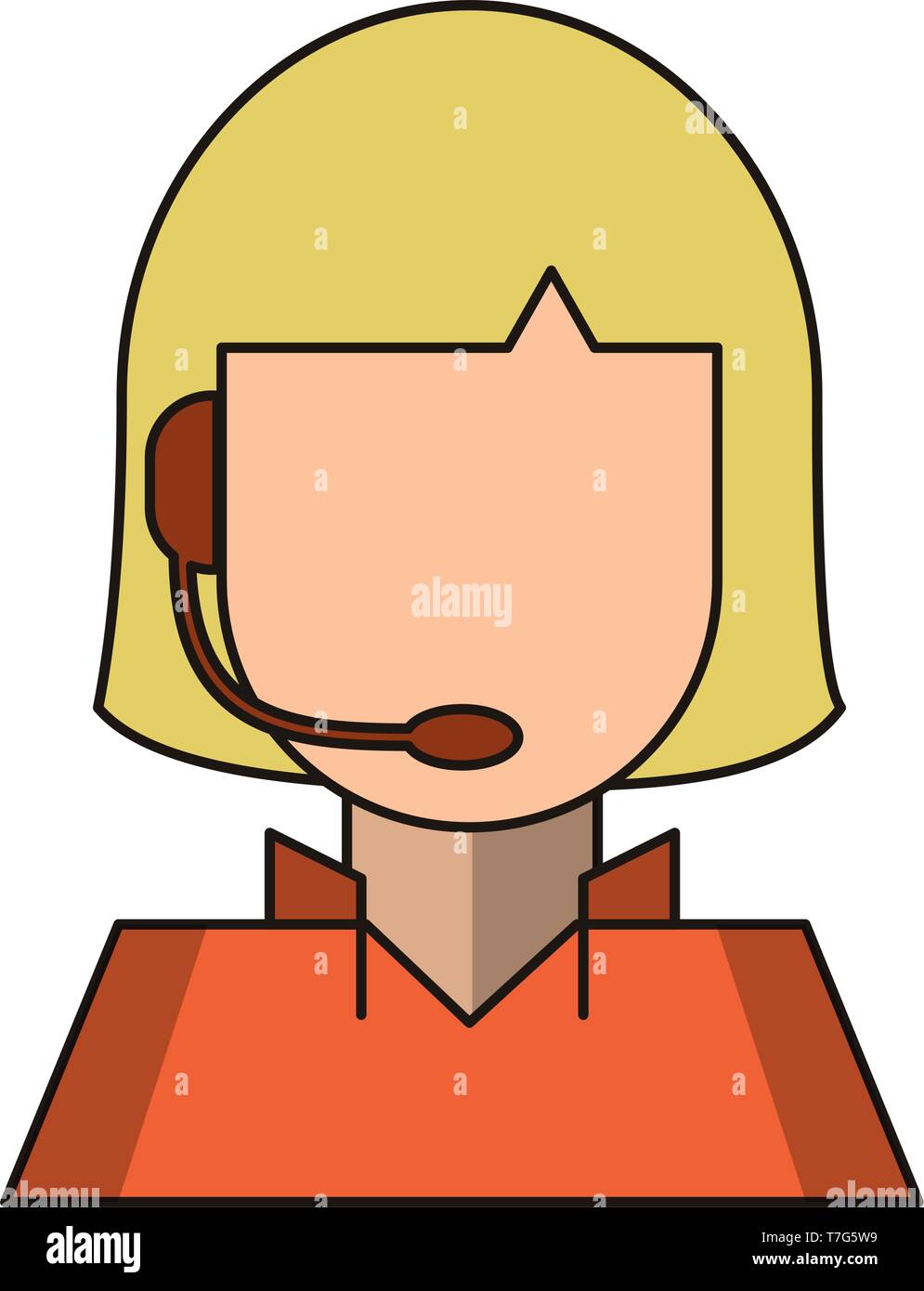 Call center operator woman avatar Stock Vector Image & Art - Alamy