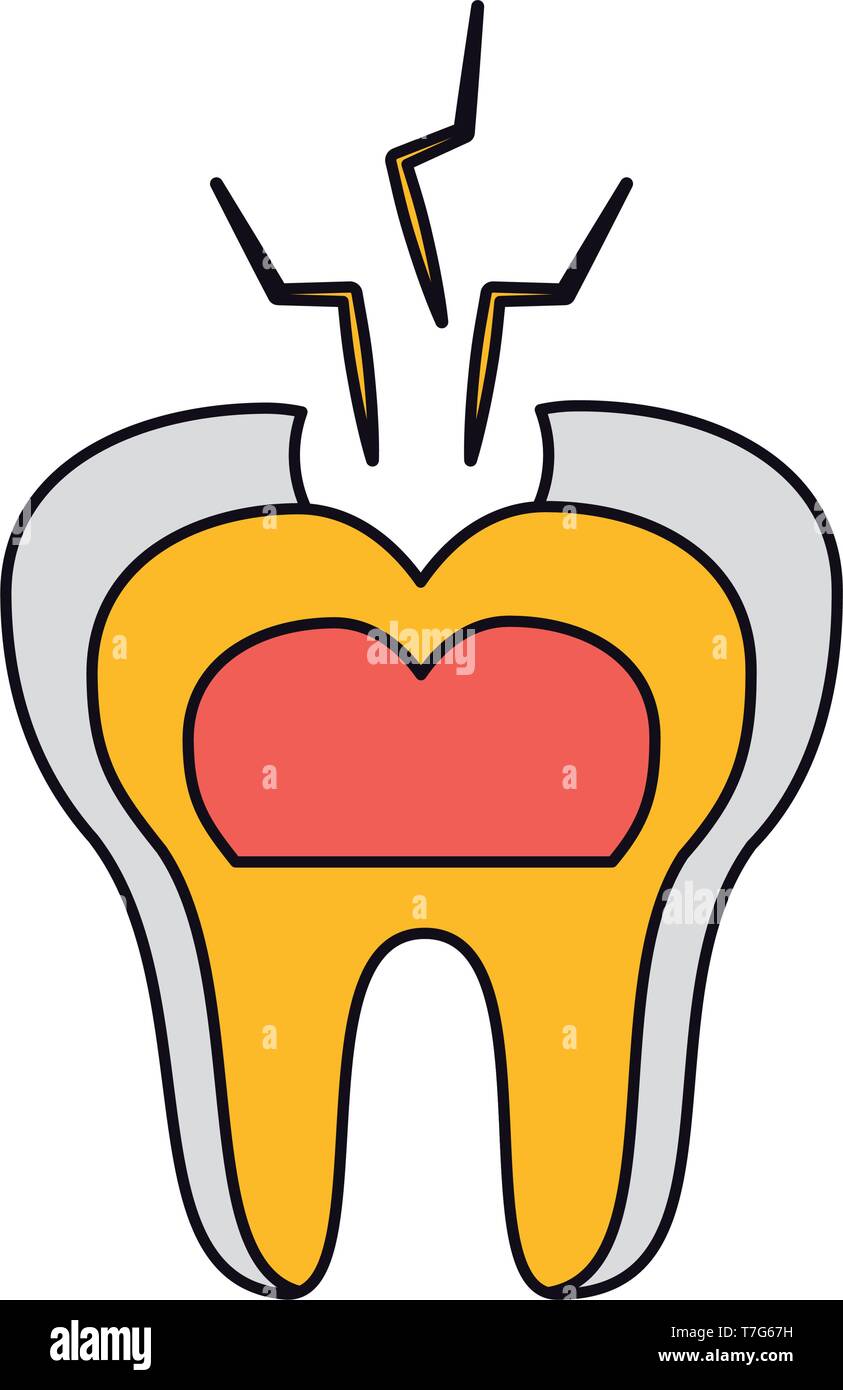 Tooth broken dental care Stock Vector Image & Art - Alamy