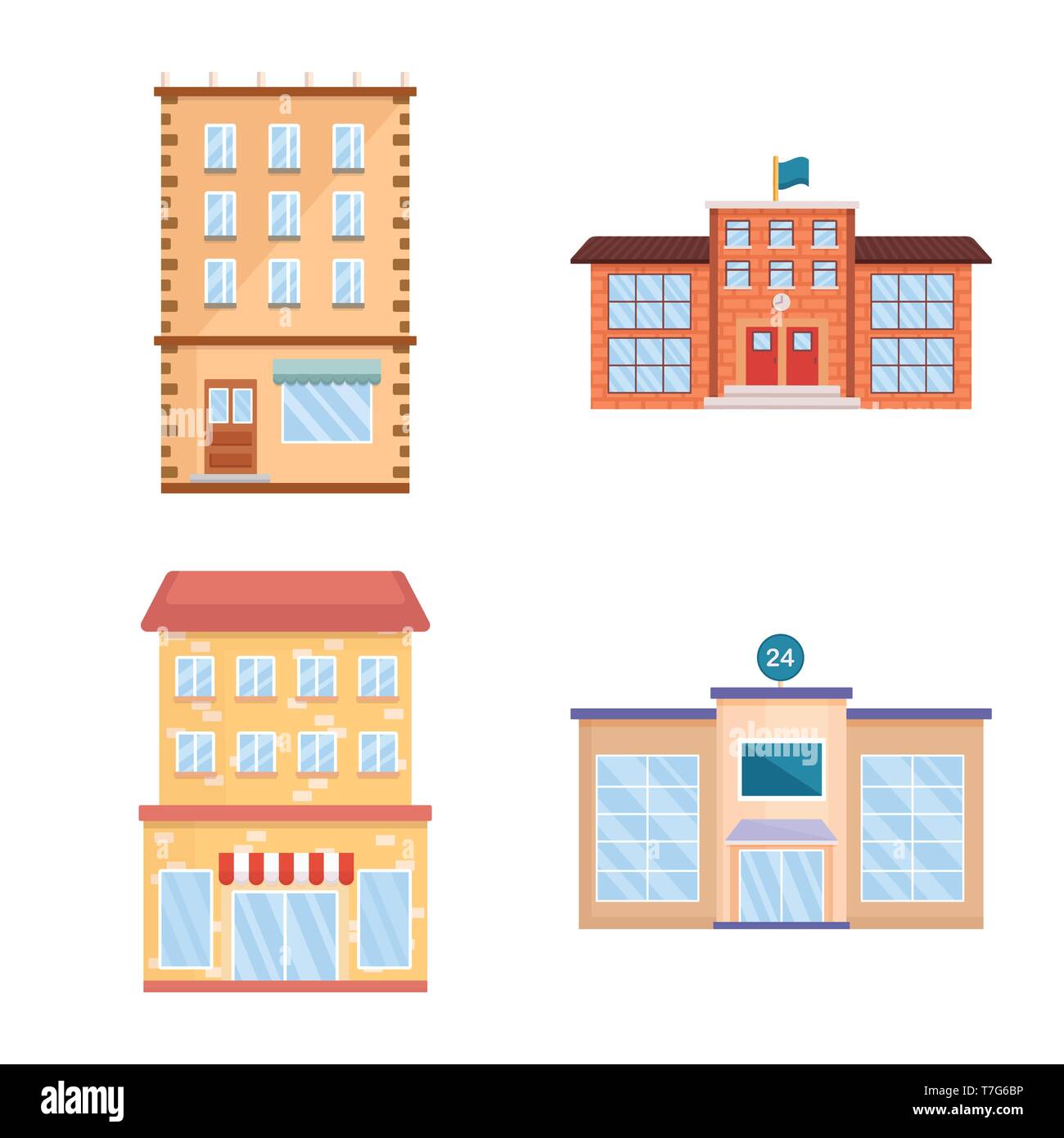 Map Of School Building Cartoon Cartoon City Map Illustration Created