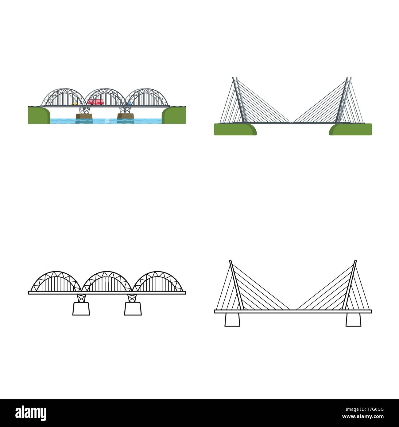 Vector design of connection and design sign. Set of connection and side ...