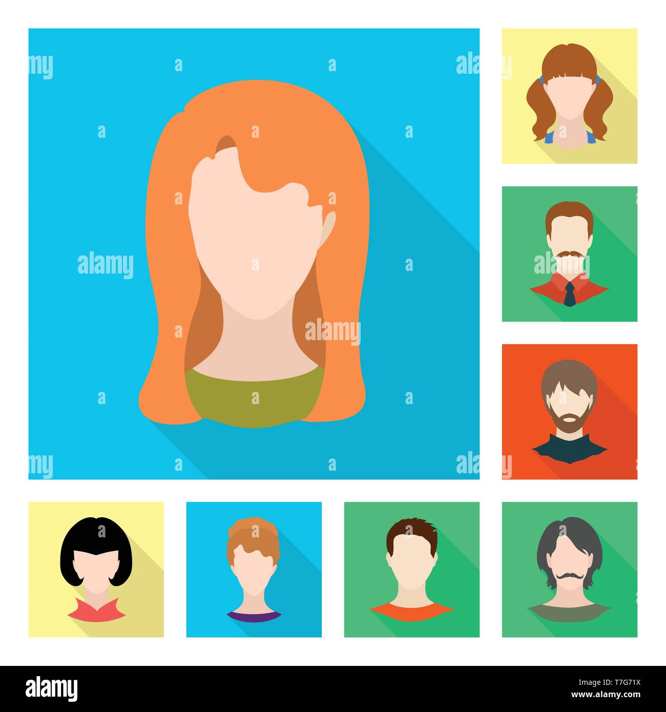 Vector illustration of avatar and dummy logo. Collection of avatar and ...