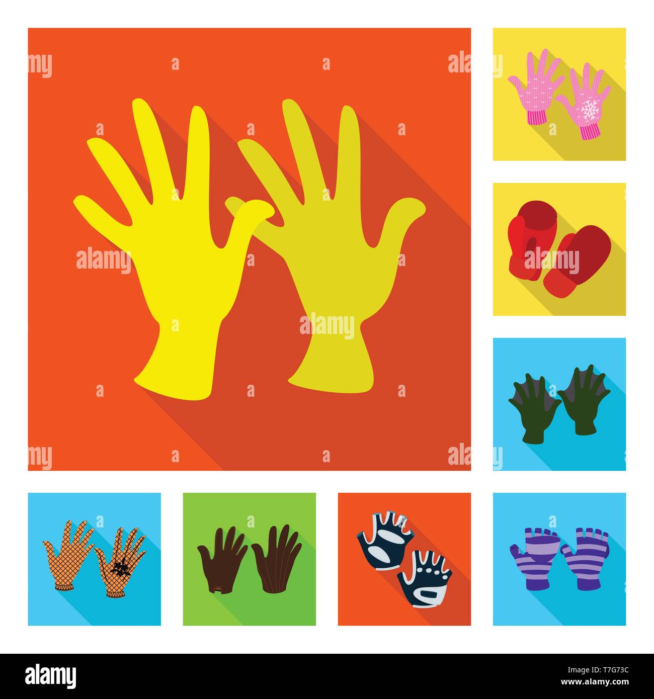 Vector illustration of own and textile sign. Collection of own and ...