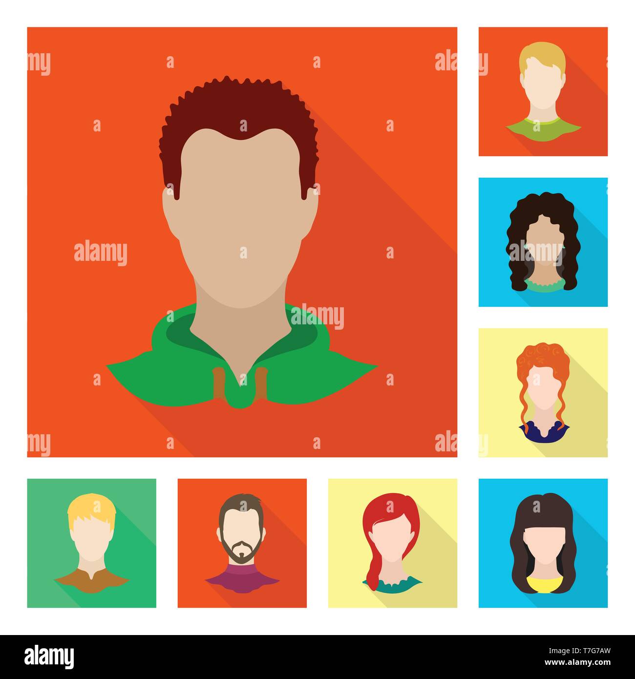 Vector illustration of avatar and dummy symbol. Set of avatar and ...