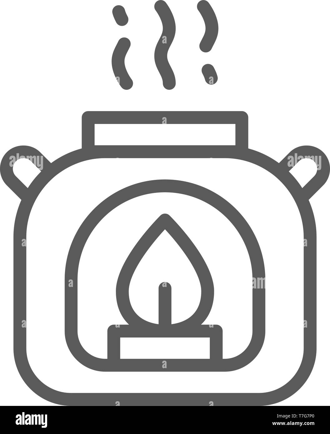 Oil lamp line icon Black and White Stock Photos & Images - Alamy