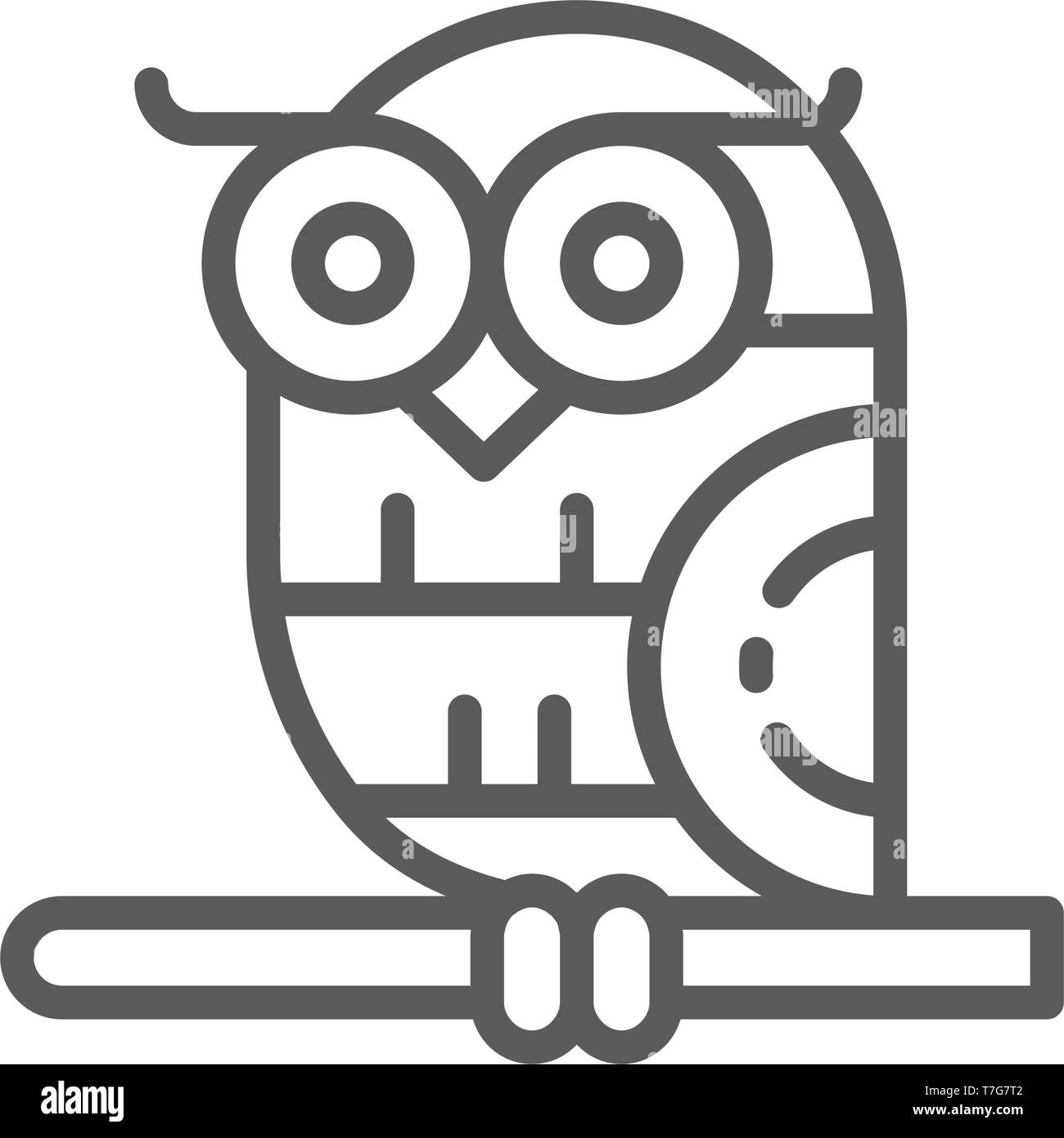 Bird, owl line icon Stock Vector Image & Art - Alamy