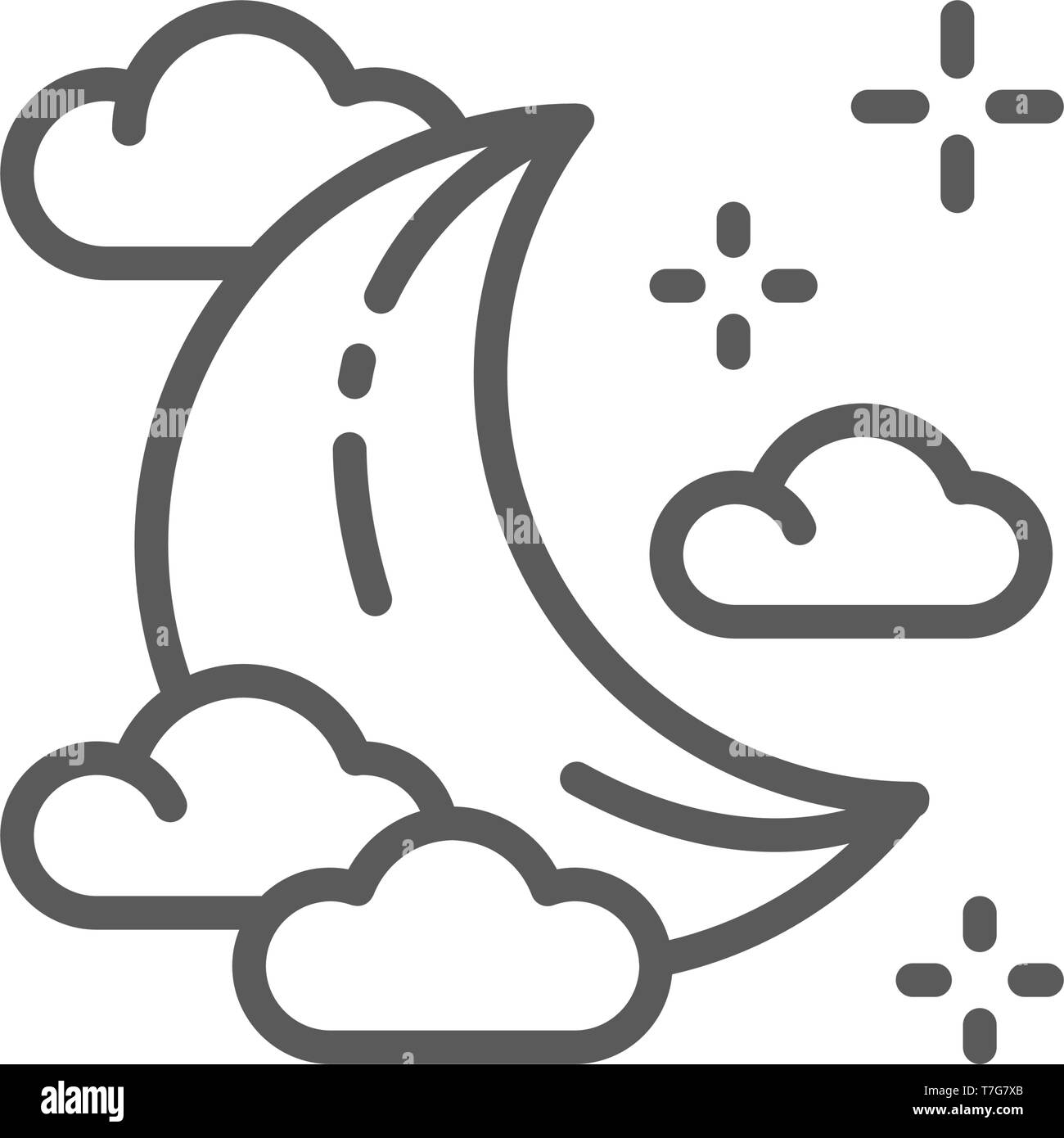 Moon insomnia icon outline Stock Vector Images - Alamy