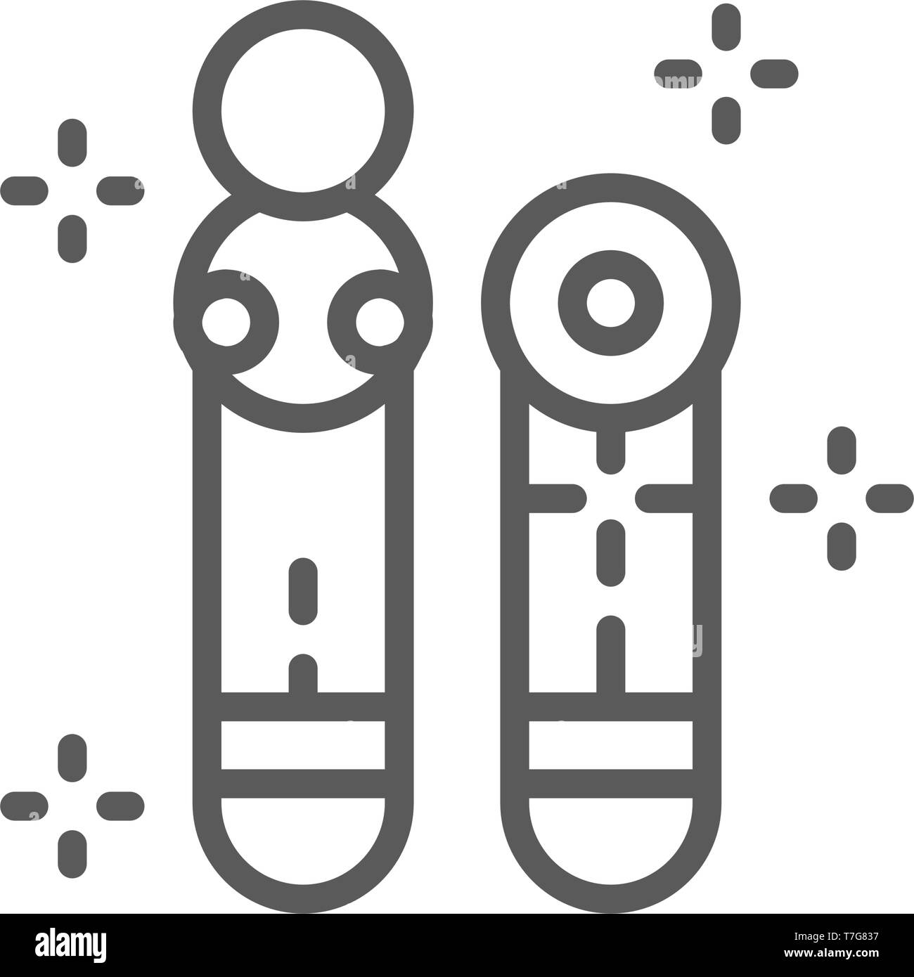 Move motion controller, joystick, gamepad line icon Stock Vector Image ...