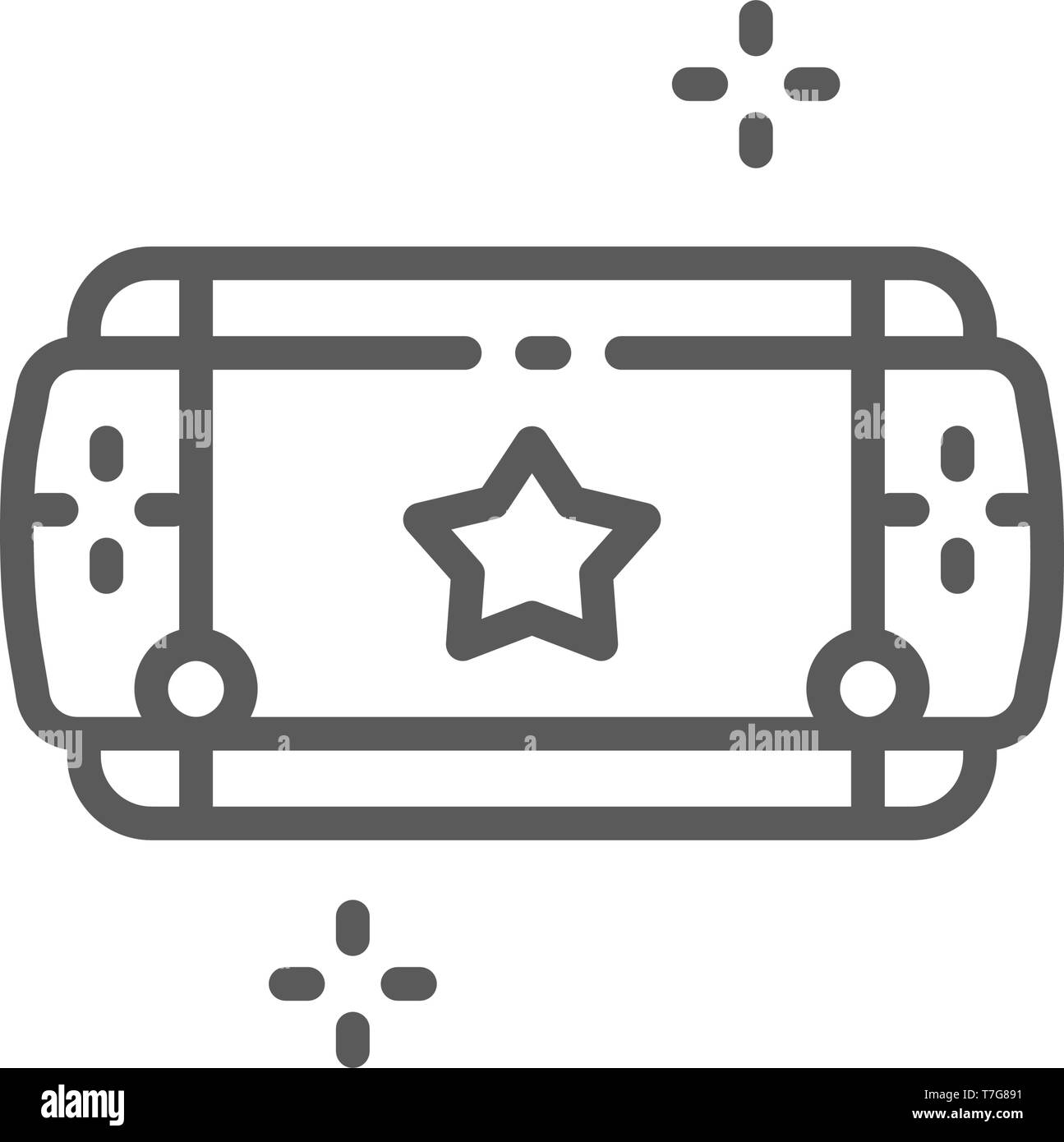 Line electronic handheld game Stock Vector Images - Alamy