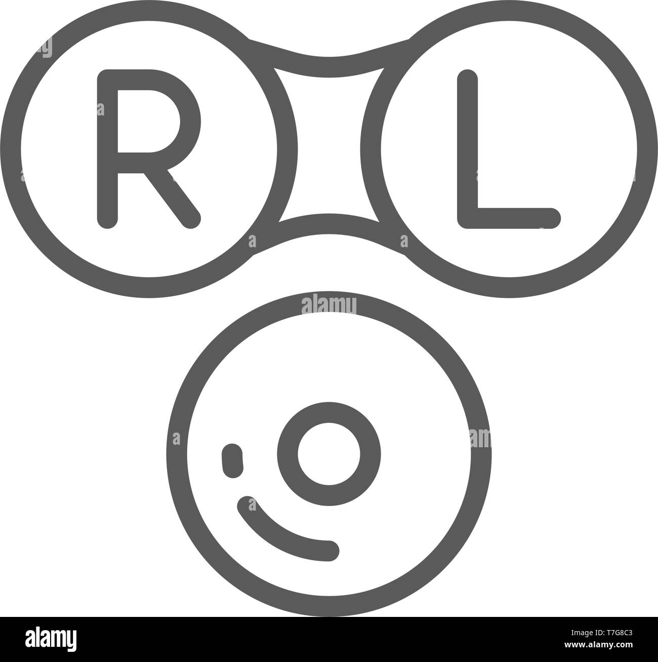 Eye lens case icon Black and White Stock Photos & Images - Alamy