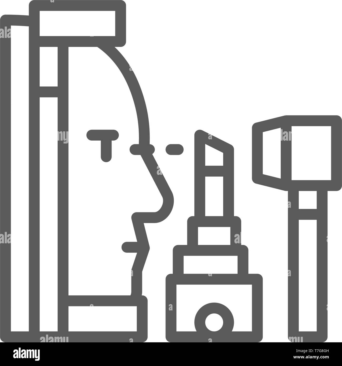 Vision testing, laser correction line icon Stock Vector Image & Art - Alamy