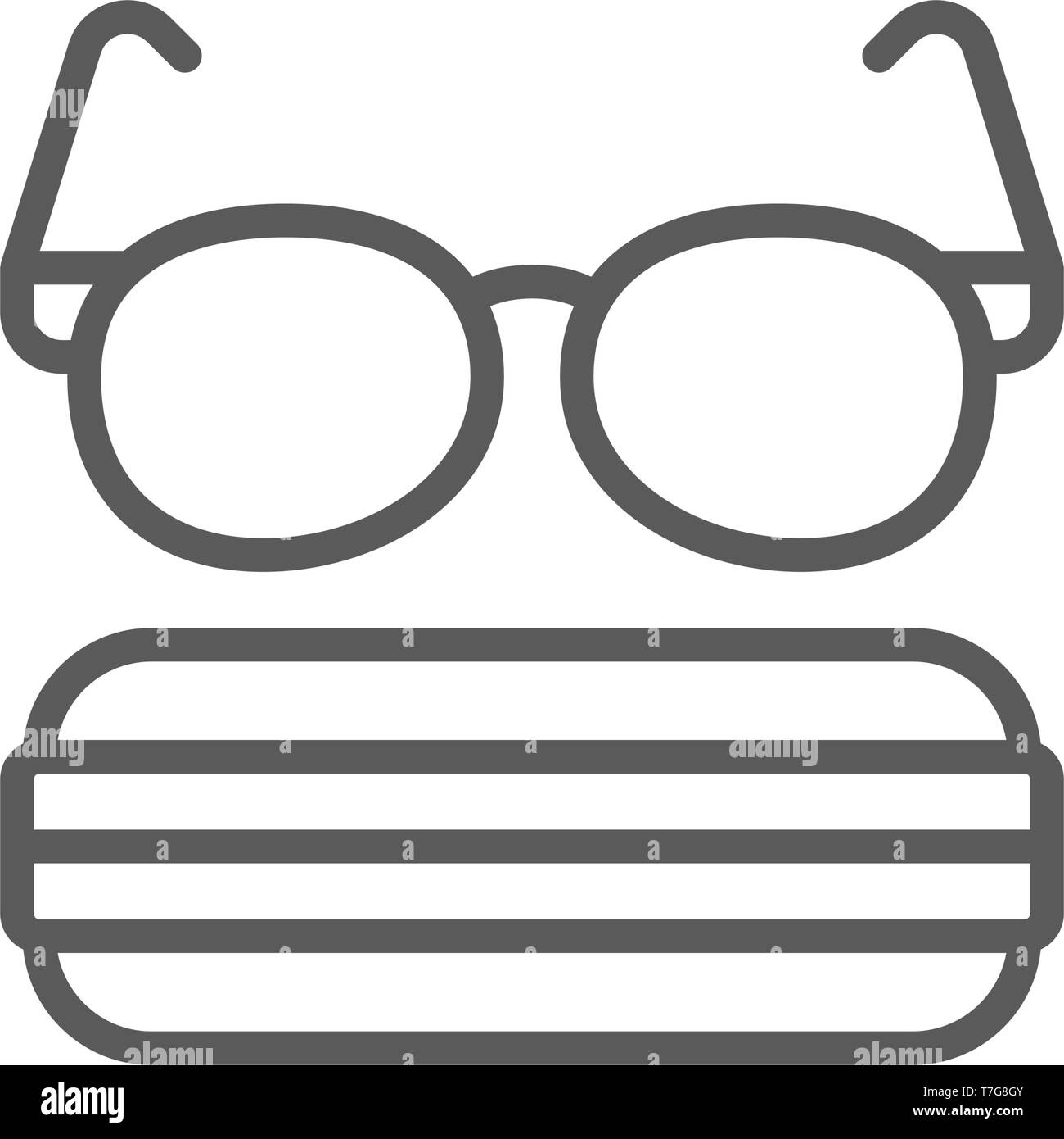 Glasses with case line icon Stock Vector Image & Art - Alamy