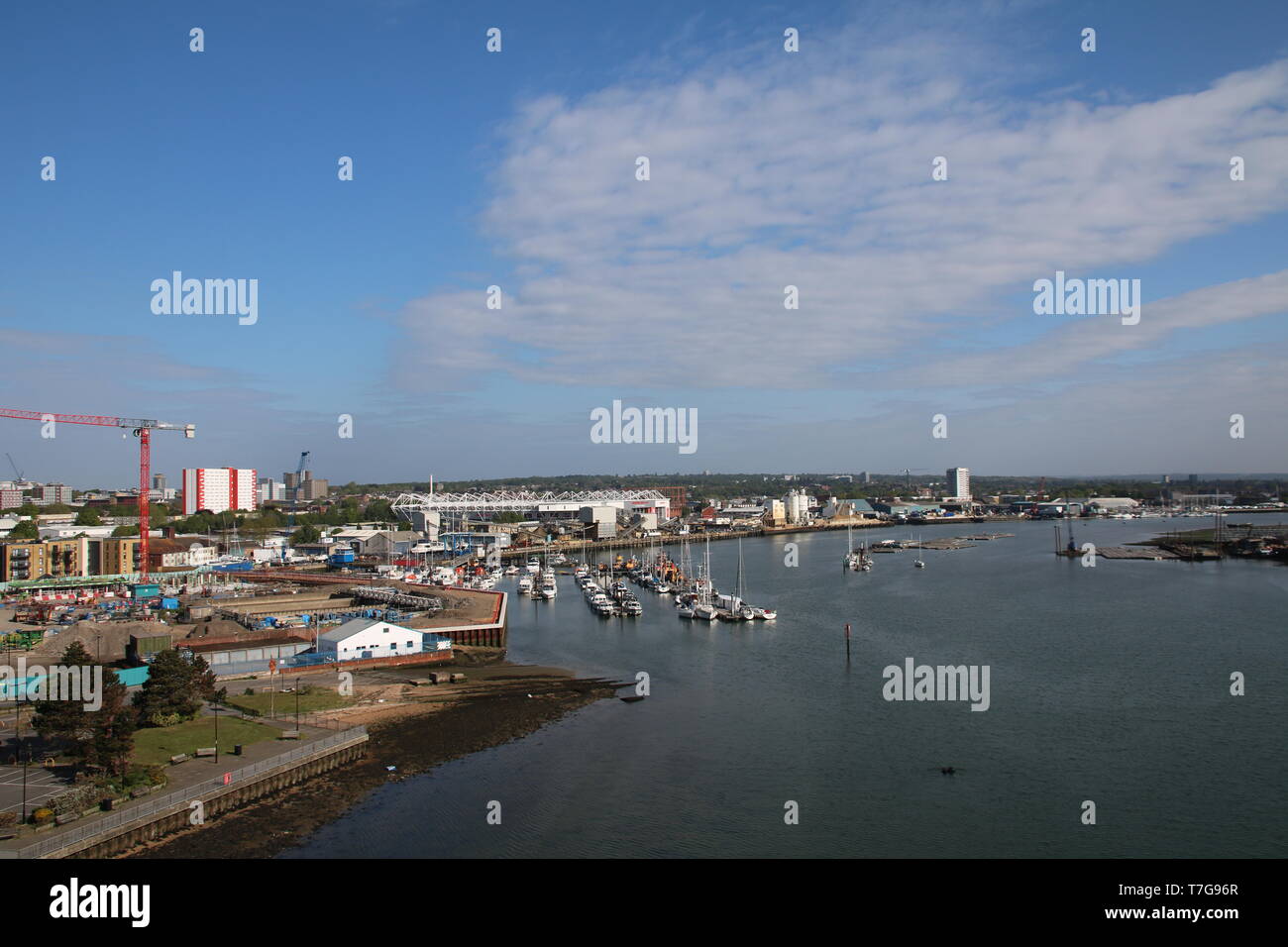 a view across the river itchen at southampton looking towards St. Mary ...