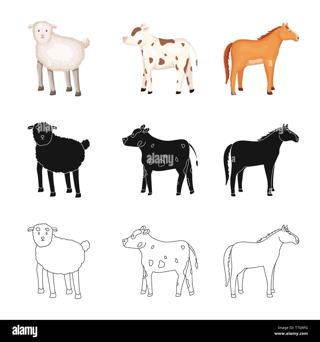 Rearing cattle Stock Vector Images - Alamy