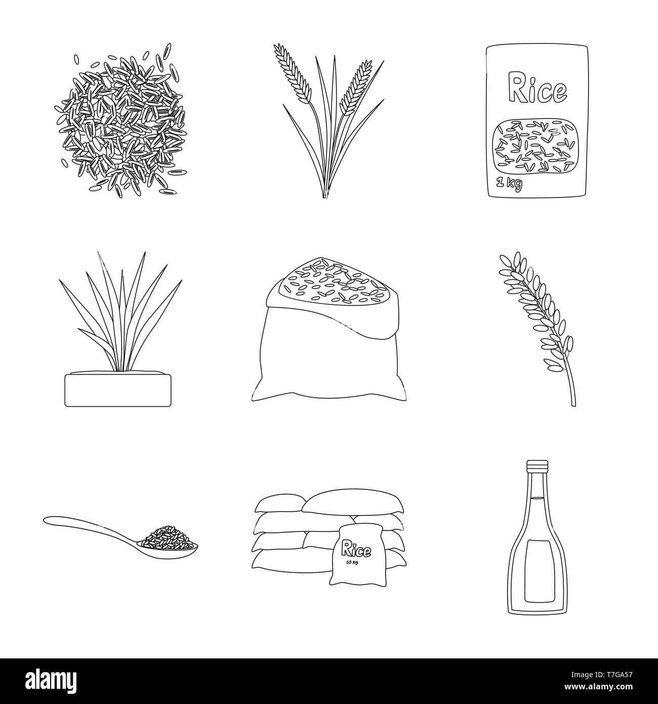 Rice sack illustration japan hi-res stock photography and images - Alamy