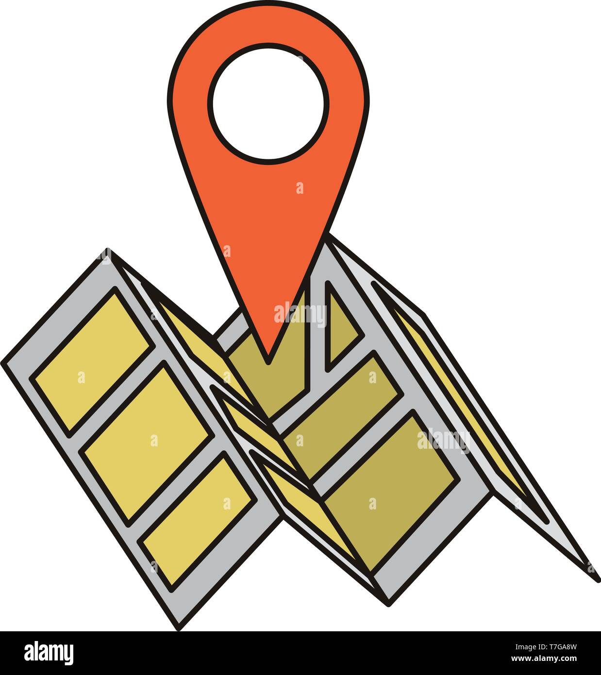 Map and location pin symbol Stock Vector Image & Art - Alamy
