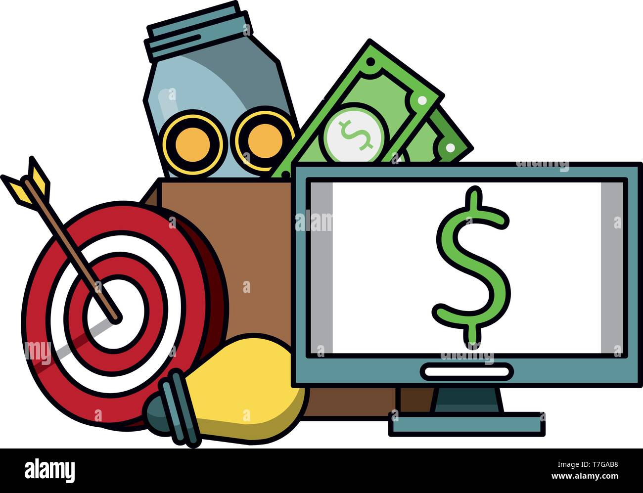 Business and investment symbols Stock Vector Image & Art - Alamy