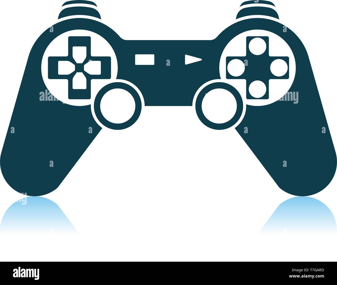 Gamepad icon blue website hi-res stock photography and images - Alamy