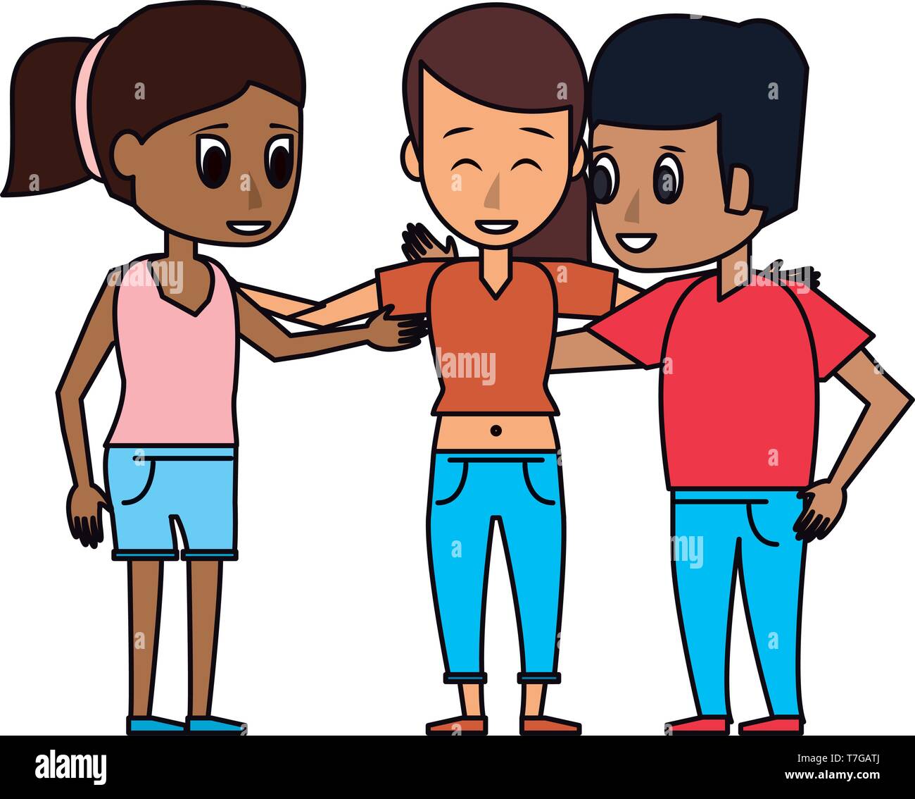 Friends people cartoon Stock Vector Image & Art - Alamy