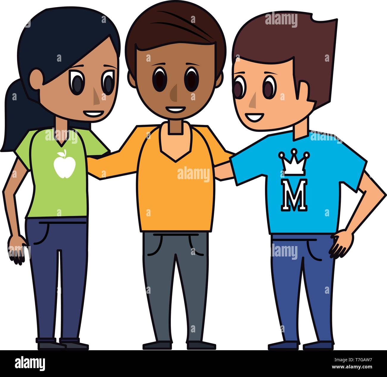 Friends people cartoon Stock Vector Image & Art - Alamy