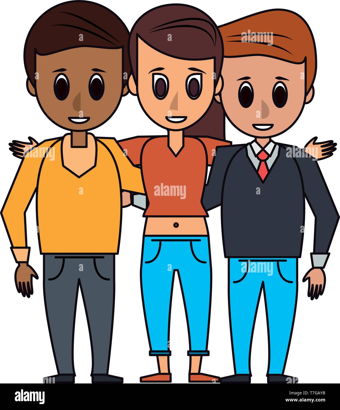 Friends people cartoon Stock Vector Image & Art - Alamy