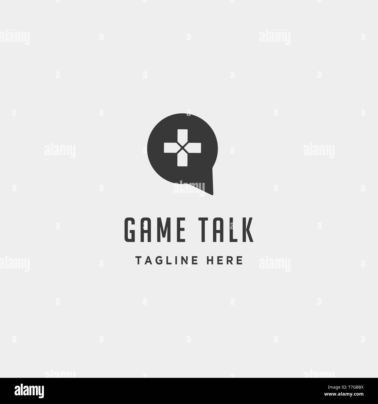 game talk logo design template vector illustration icon element ...