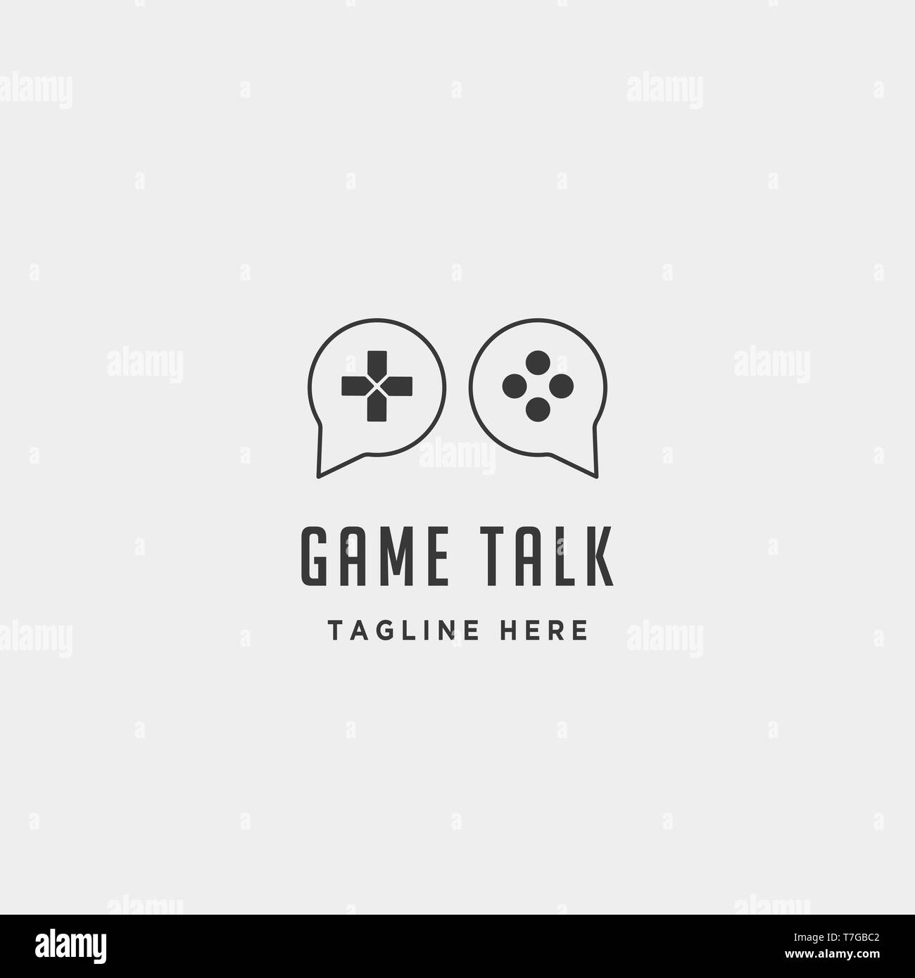 game talk logo design template vector illustration icon element ...