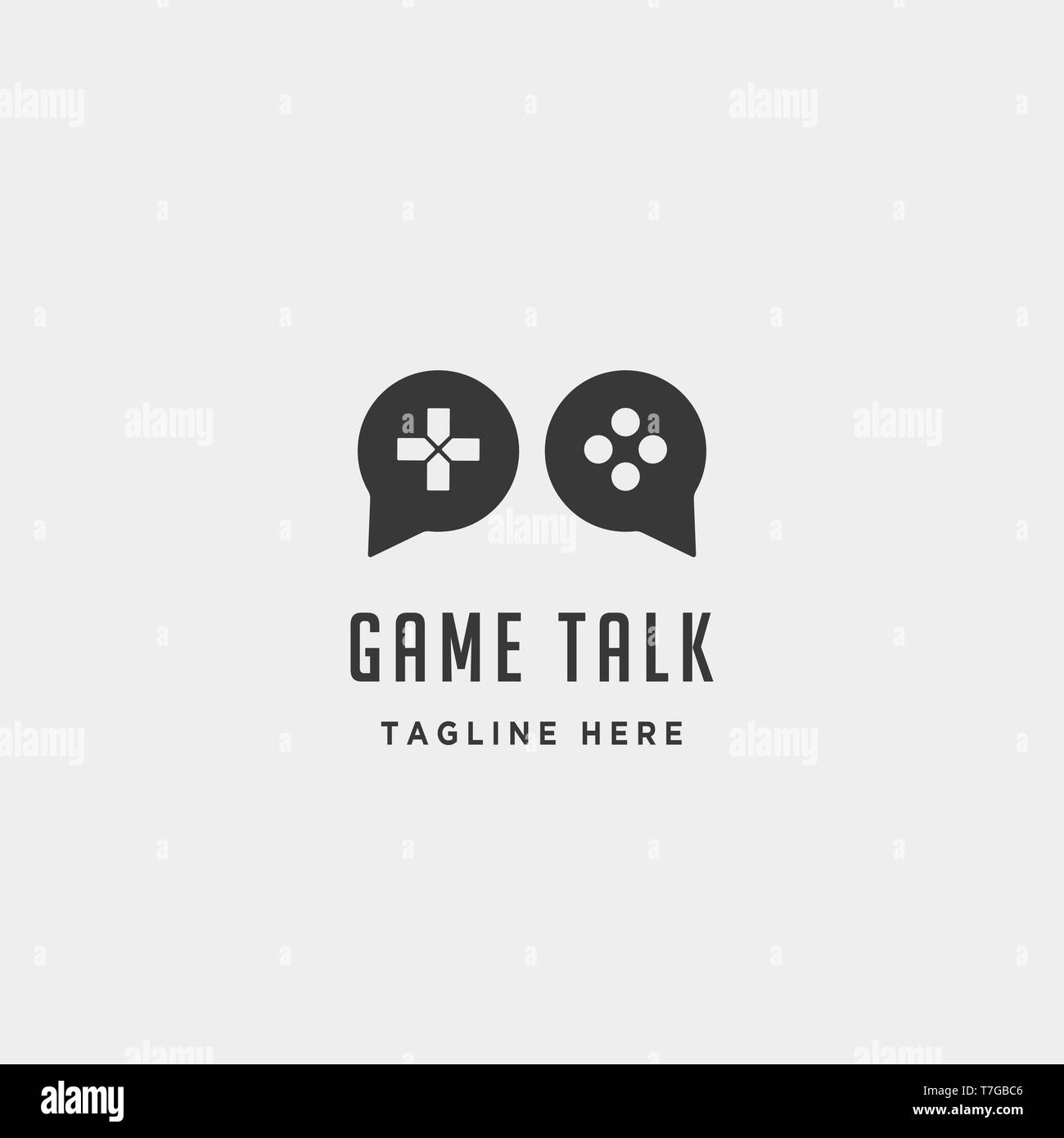 game talk logo design template vector illustration icon element ...