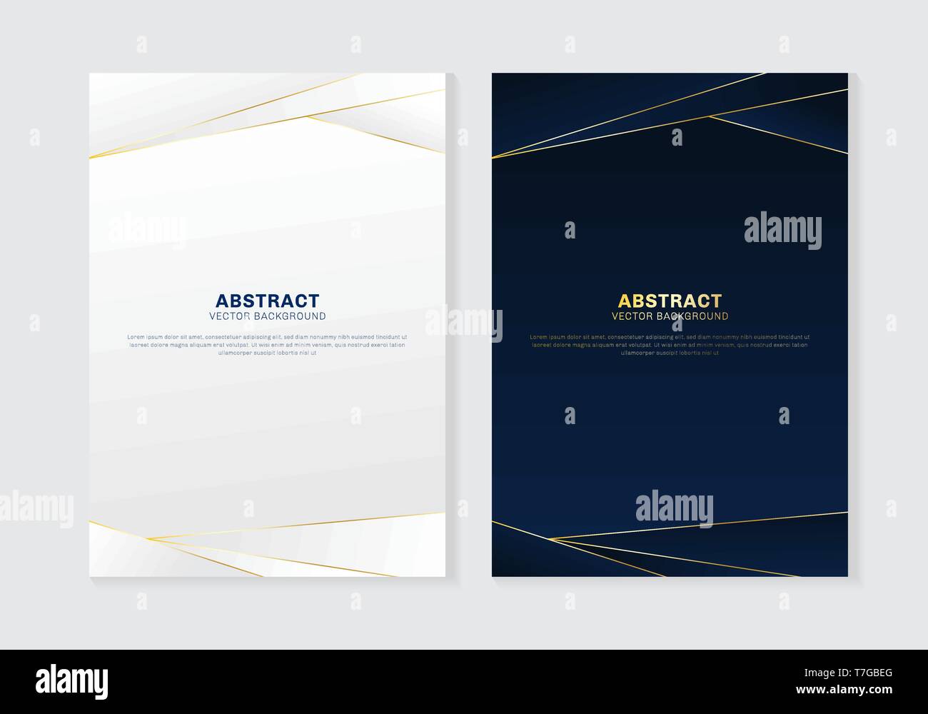 Cover brochure template header and footers polygonal pattern luxury ...