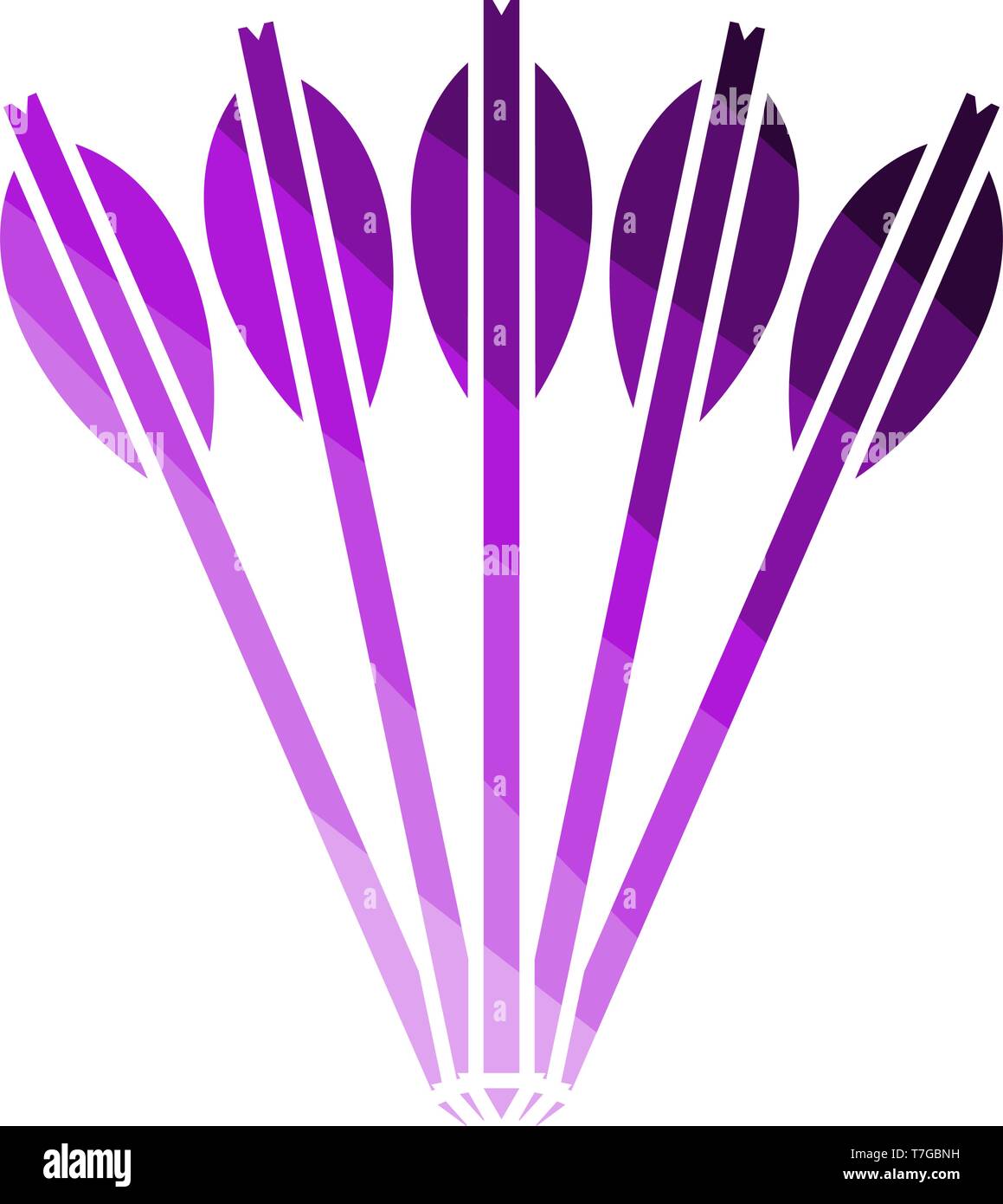 Crossbow Bolts Icon. Flat Color Ladder Design. Vector Illustration ...