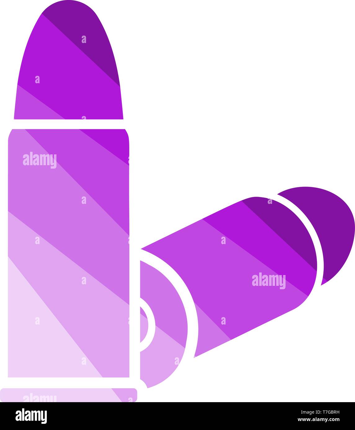 Pistol Bullets Icon. Flat Color Ladder Design. Vector Illustration ...