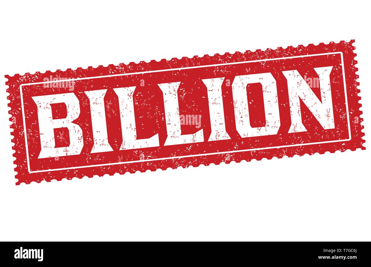 Billion sign or stamp on white background, vector illustration Stock ...