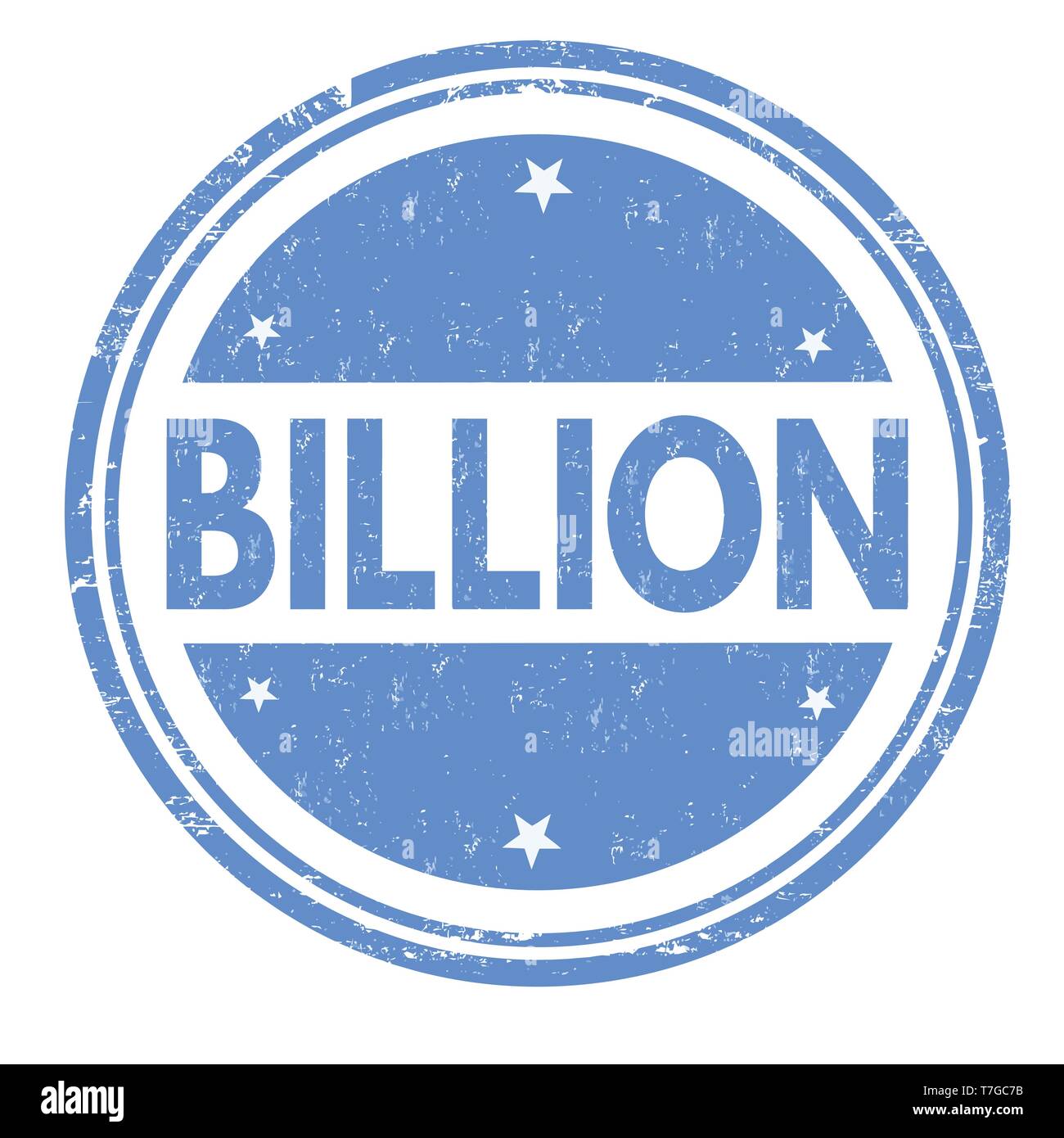 Billion sign or stamp on white background, vector illustration Stock ...